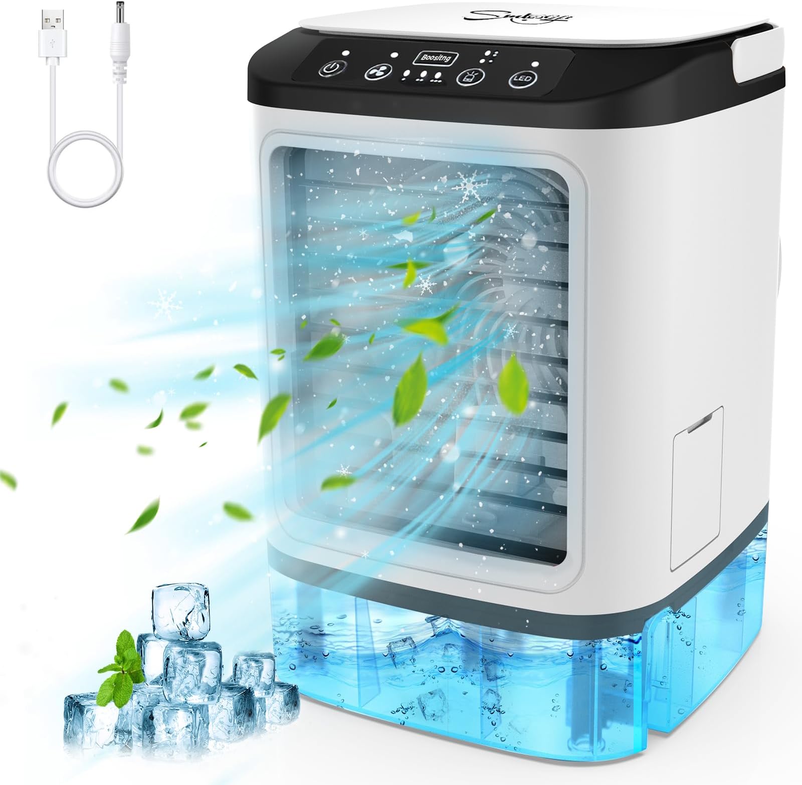 Portable Air Conditioner, Mini Air Conditioning Unit with 900ml Water ...