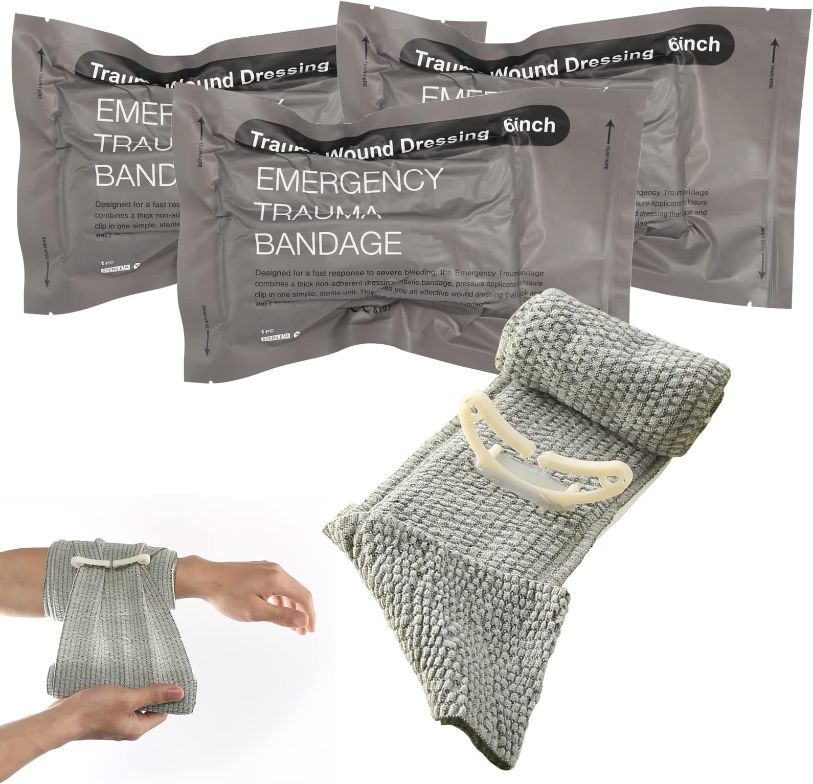 New Tactical Trauma Treatment Israeli Bandage T3 – 4”: Amazon.co.uk ...
