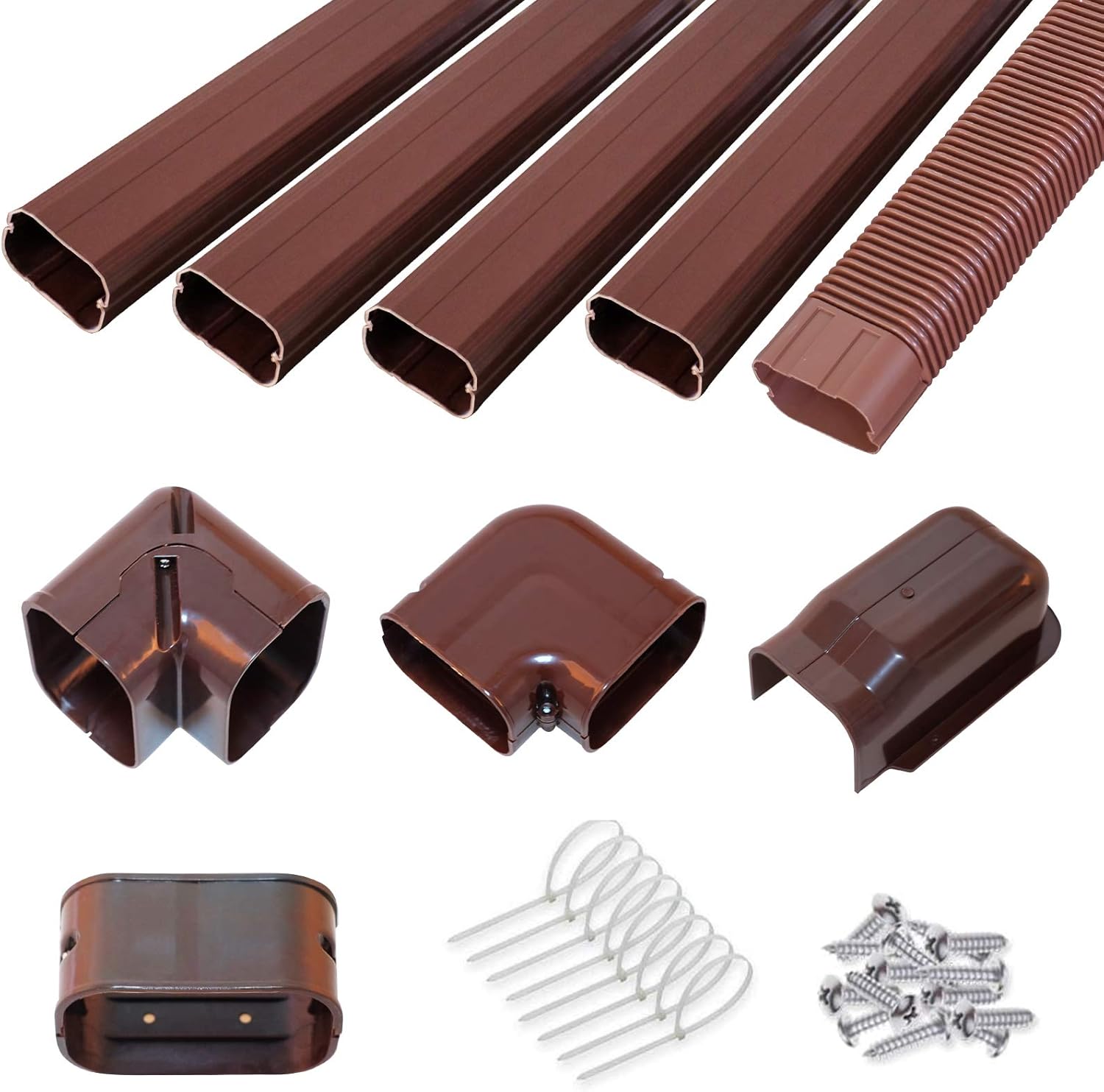 Amazon.com: LyPrem Mini Split Line Set Cover 4" PVC Line Cover Kit ...