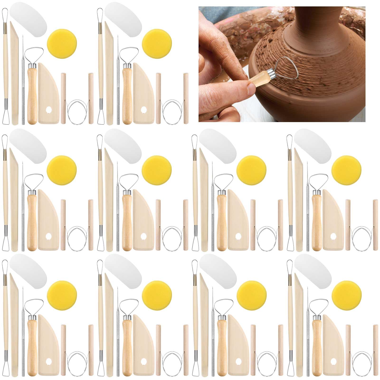 Snapklik.com : Leriton 40 Pcs Pottery Tool Kit Sculpting Clay Tool ...