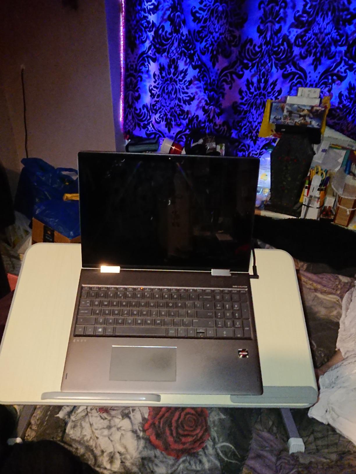 Amazon Basics Laptop table, adaptable and transportable, size. L ...