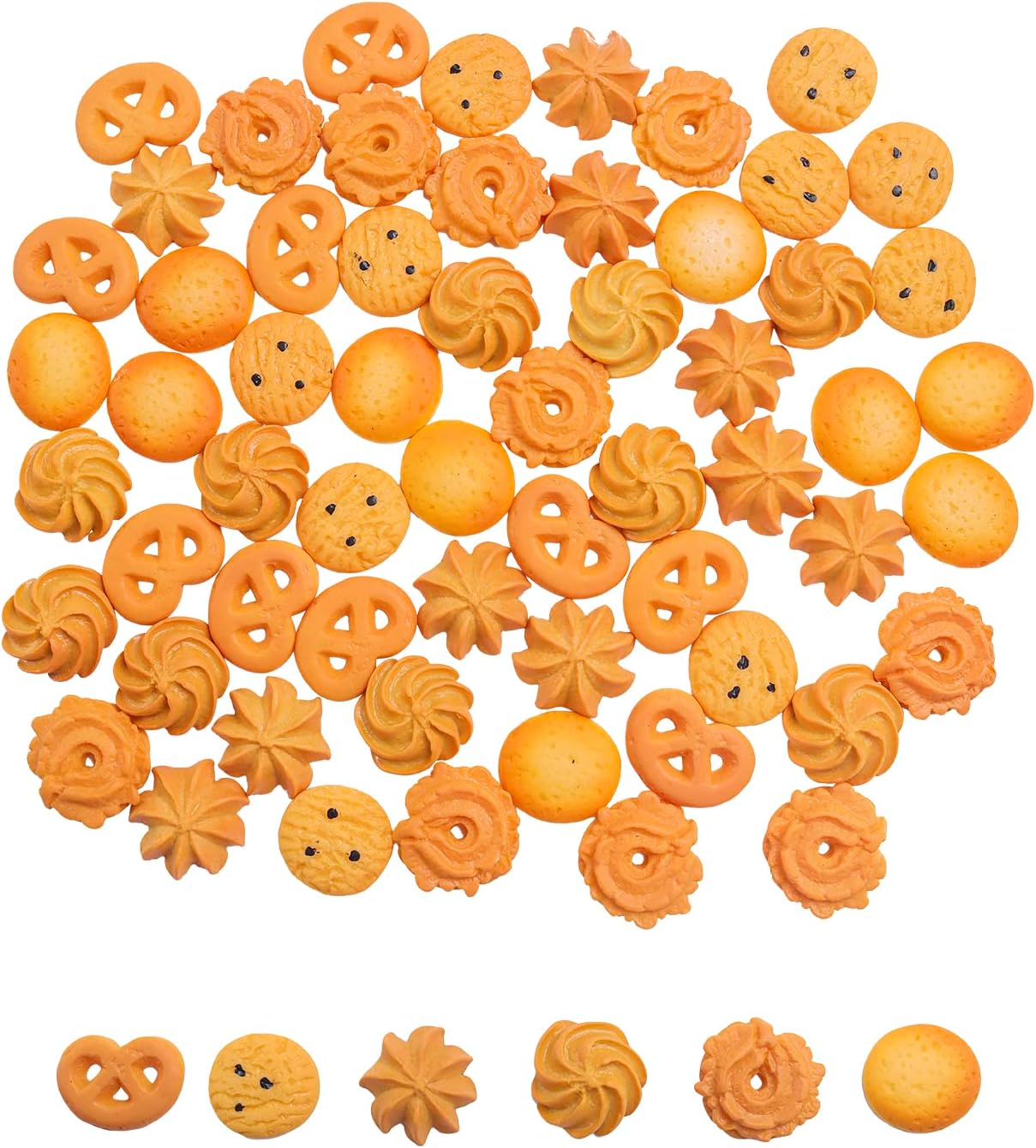 Amazon.com: X Hot Popcorn 60Pcs Mini Fake Cookies Artificial Pastries ...