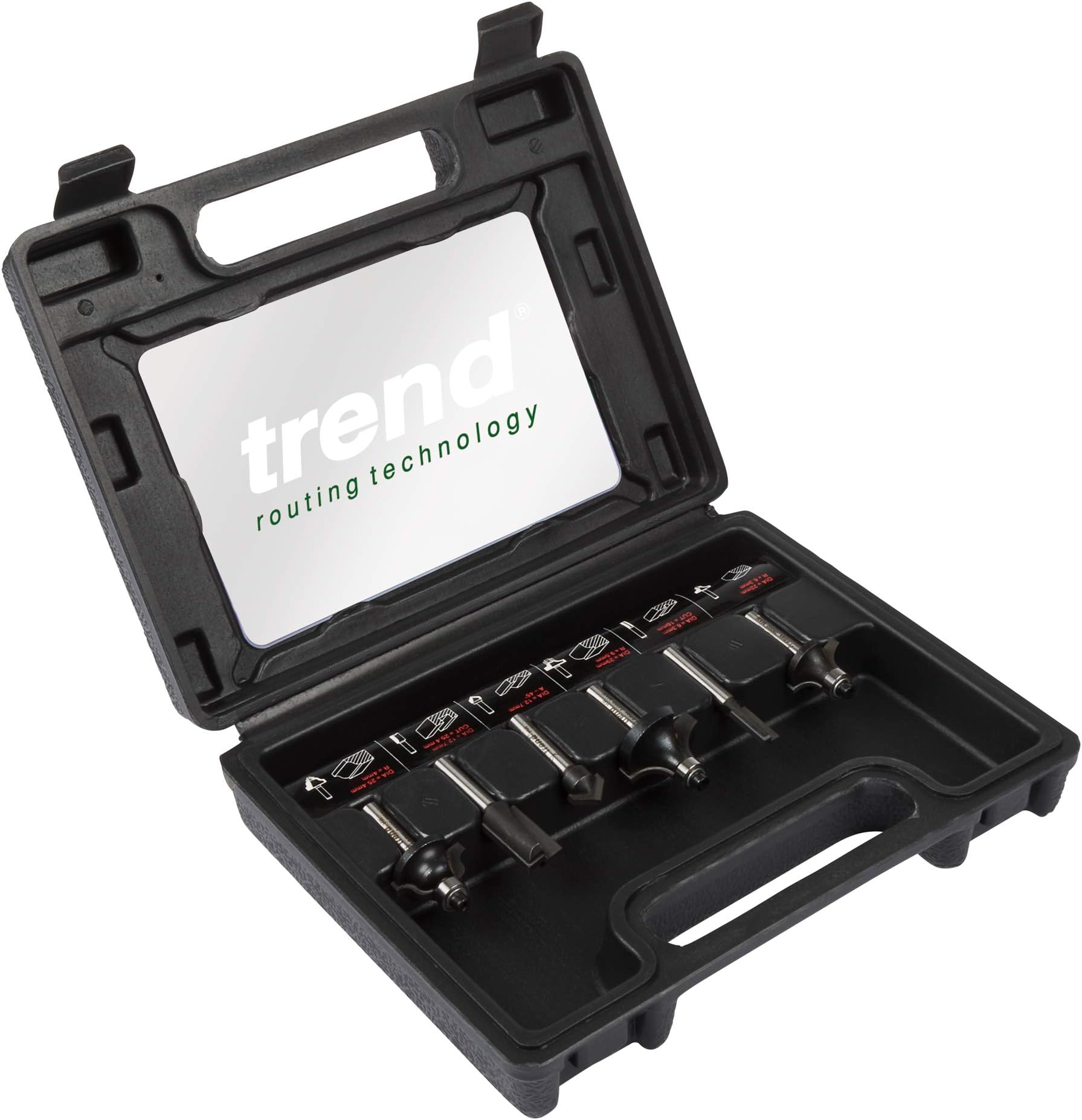 Trend 50 Piece Router Bit Starter Set, 1/4 Inch Shank, Tungsten Carbide ...