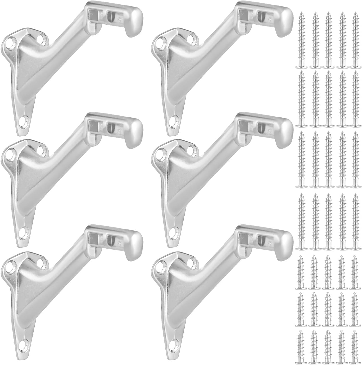Amazon.com: LOEQIAN 6 Pack Stair Handrail Brackets, 3 Inch Heavy Duty ...
