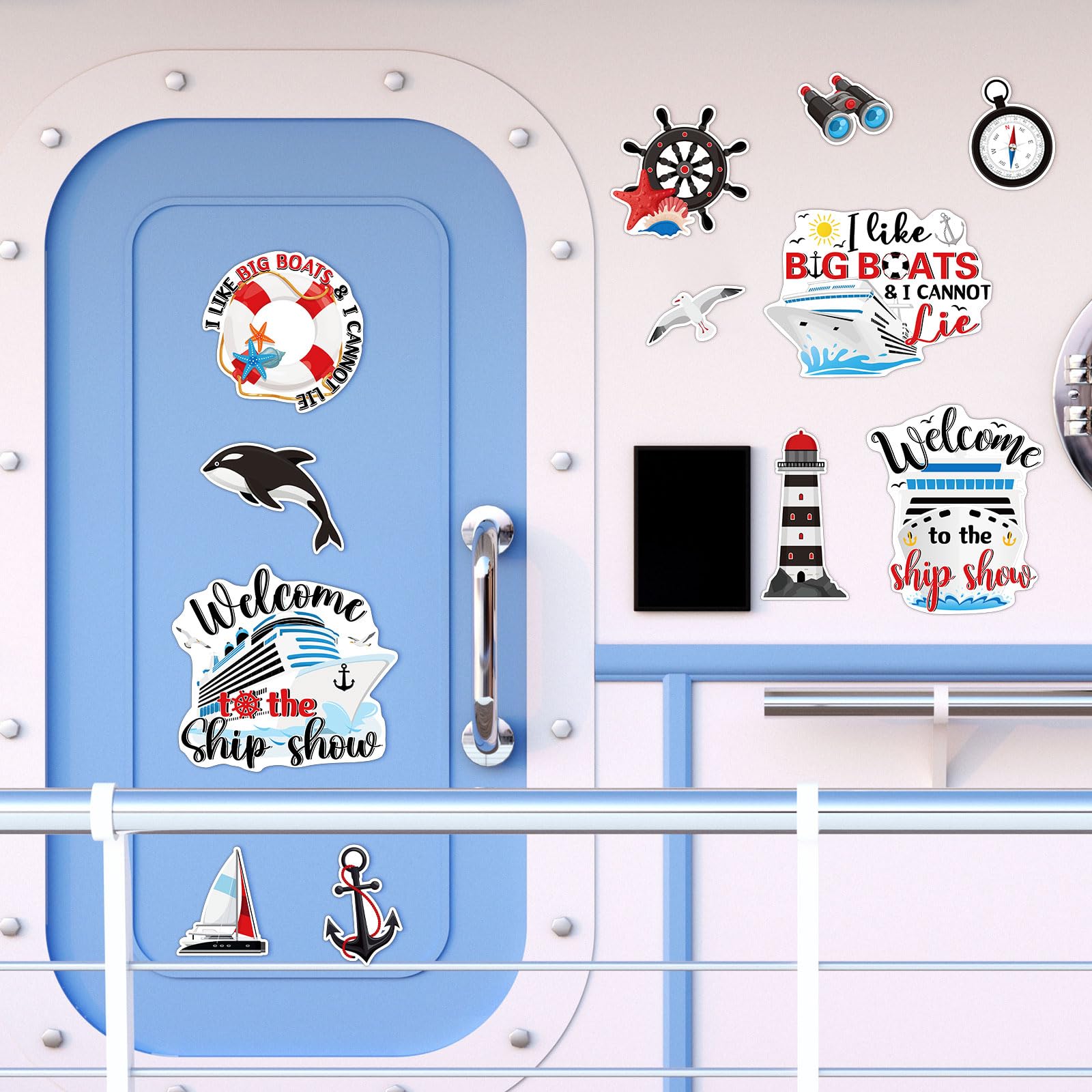 Snapklik.com : Kanayu 12 Pieces Cruise Door Magnets Decorations, Sea ...