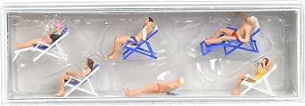 Amazon.com: Preiser 10431 Recreation & Sports Sunbathers on Folding ...