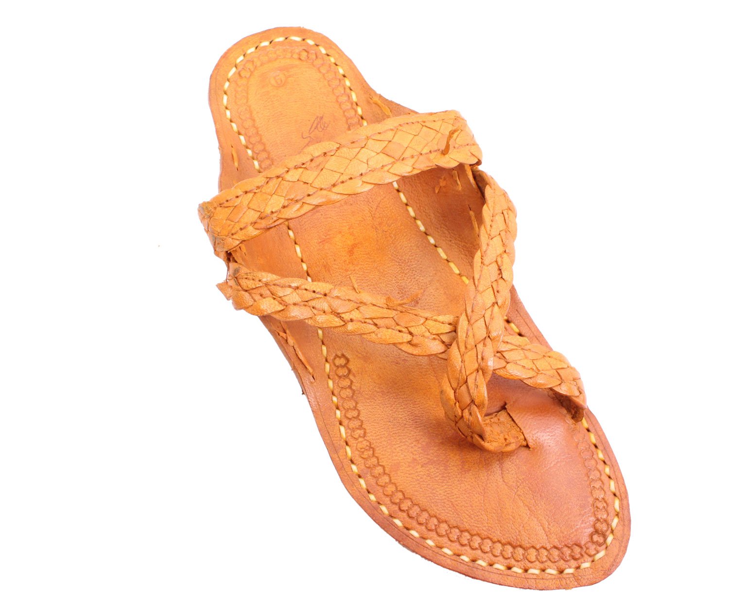 jstarmart Cross Belt Rajasthani Chappal for Men (8) Orange : Amazon.in ...