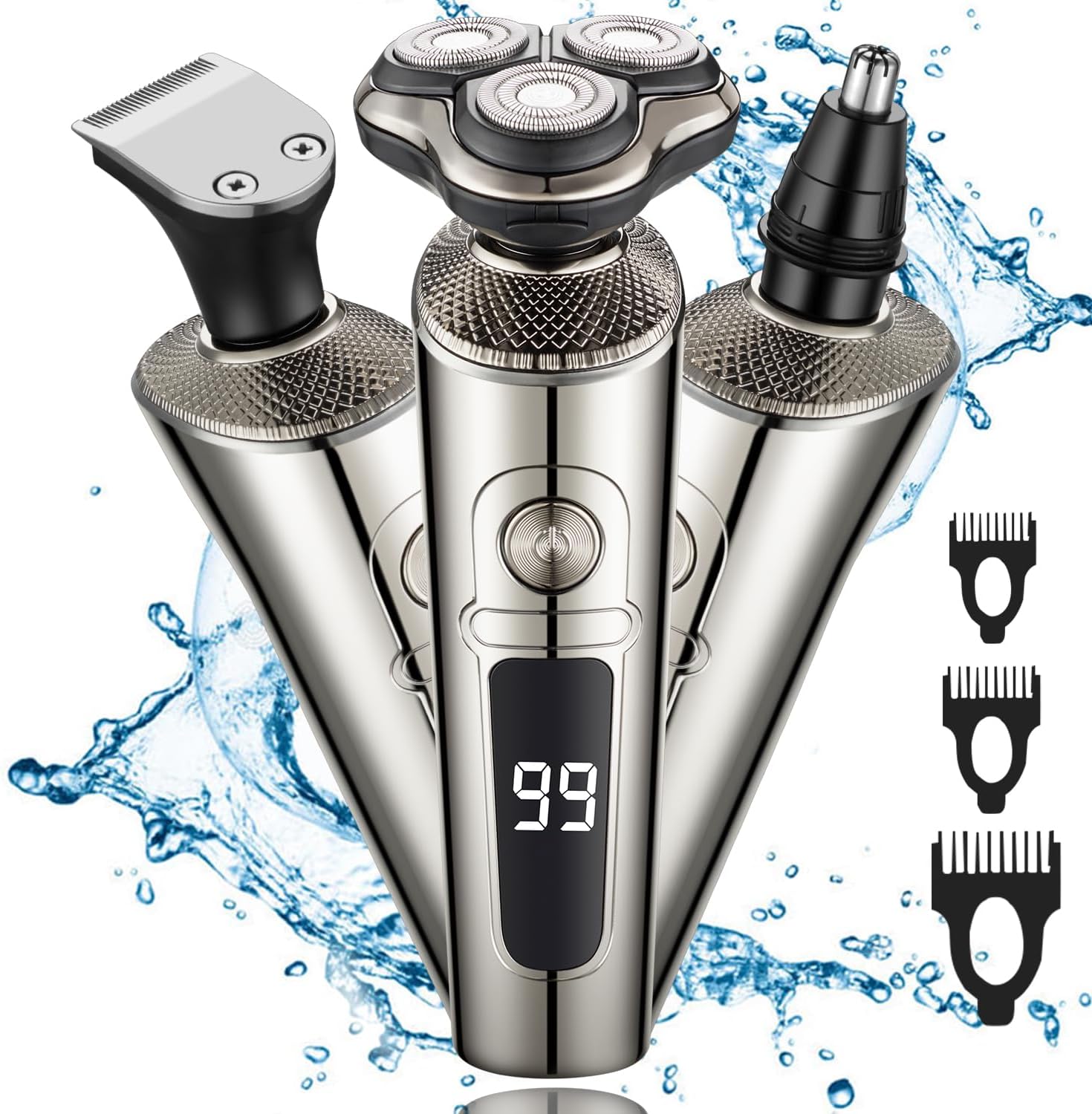 Amazon.com: Kurener Men's Electric Razor, Waterproof Rotary Shaver, 3 ...