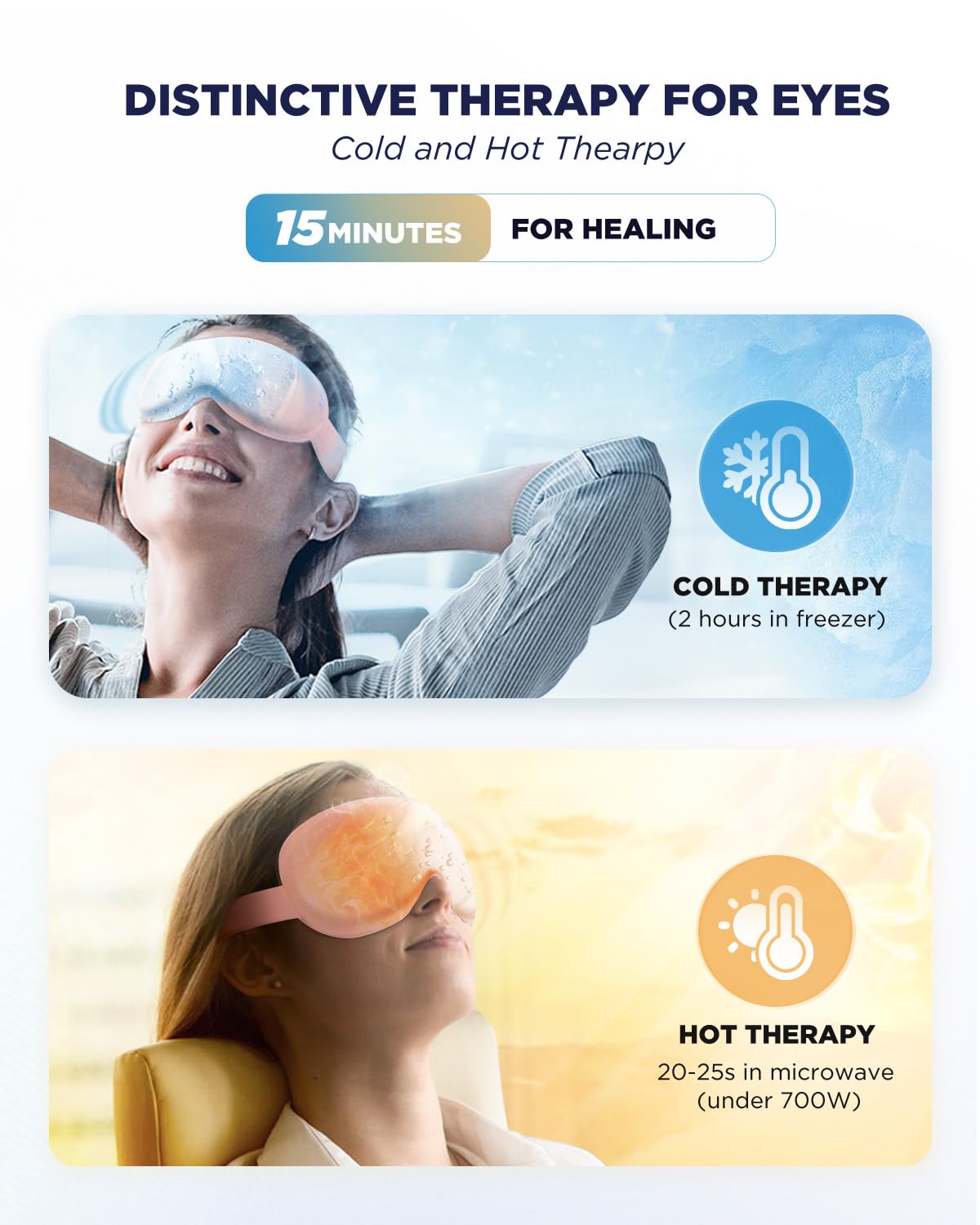 Snapklik.com : 3D Cooling Gel Eye Mask - Reusable Cold Sleep Mask, Eyes ...