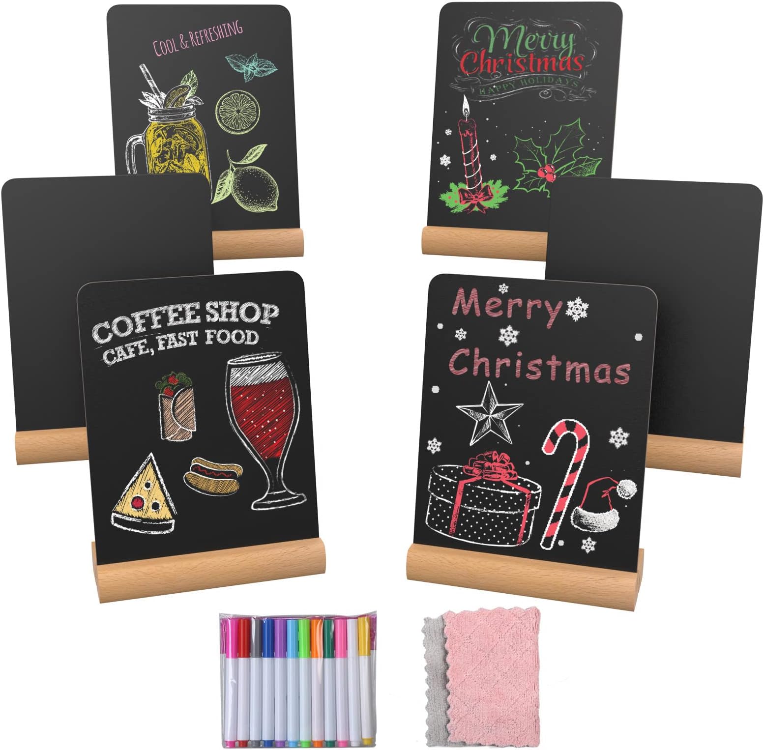 Amazon.com : Canitor 10 Pack Mini Chalkboards Signs Chalkboards Labels ...