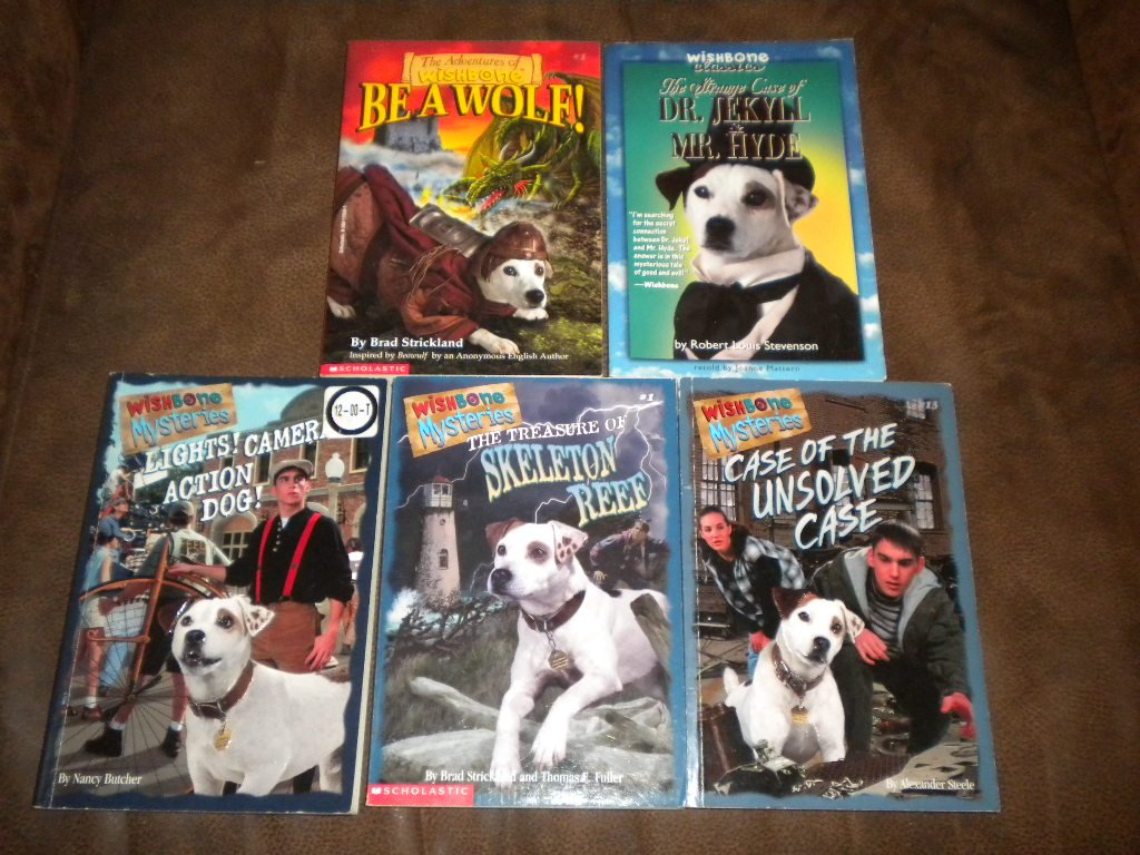 Set 5 Wishbone books ~ The Treasure of Skeleton Reef, Be a Wolf, Case ...