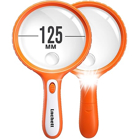 Amazon.com: Lnchett Magnifying Glass, 75mm Non-Scratch Quality Glass ...