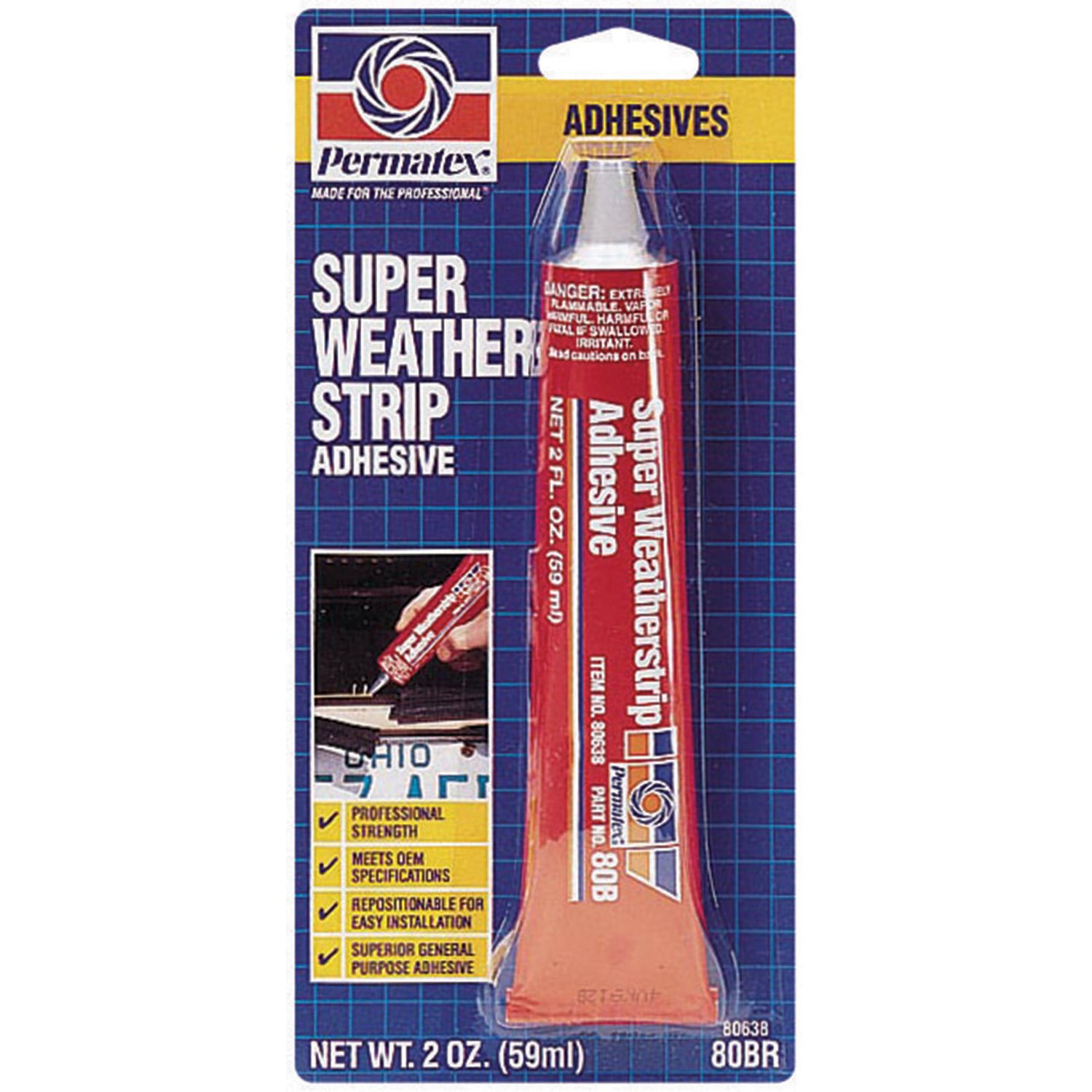 Amazon.com: Permatex 80638-12PK Super Weatherstrip Adhesive, 2 oz ...