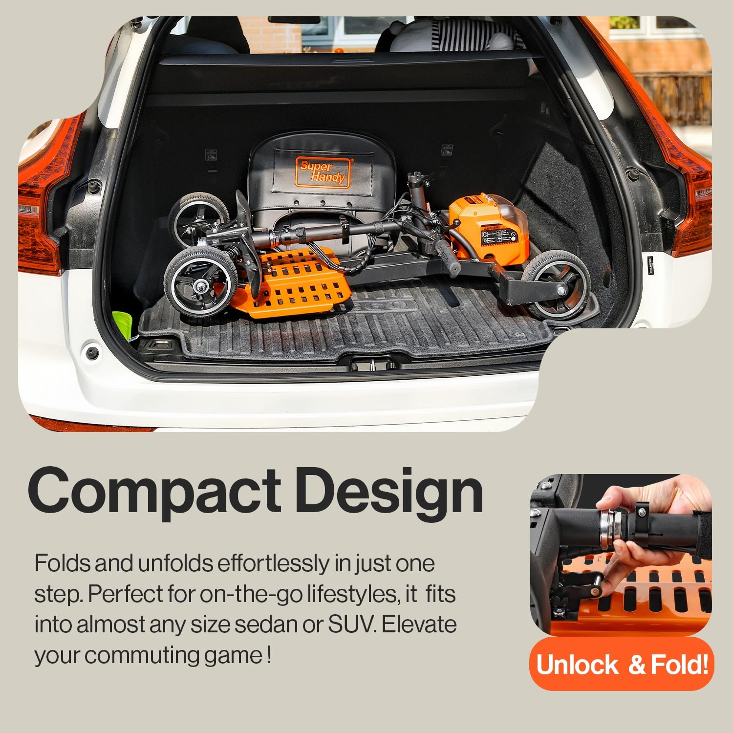 Snapklik.com : SuperHandy 4 Wheel Mobility Scooter Lightweight ...
