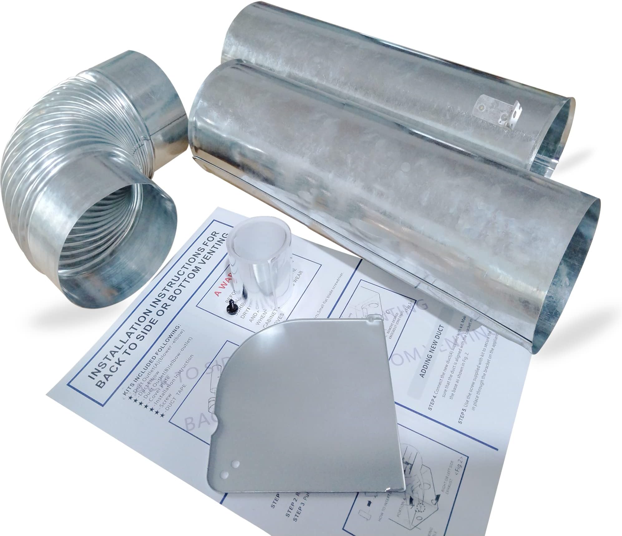 Amazon.com: Whirlpool W10323246 Genuine OEM 4-Way Vent Kit for Dryers ...