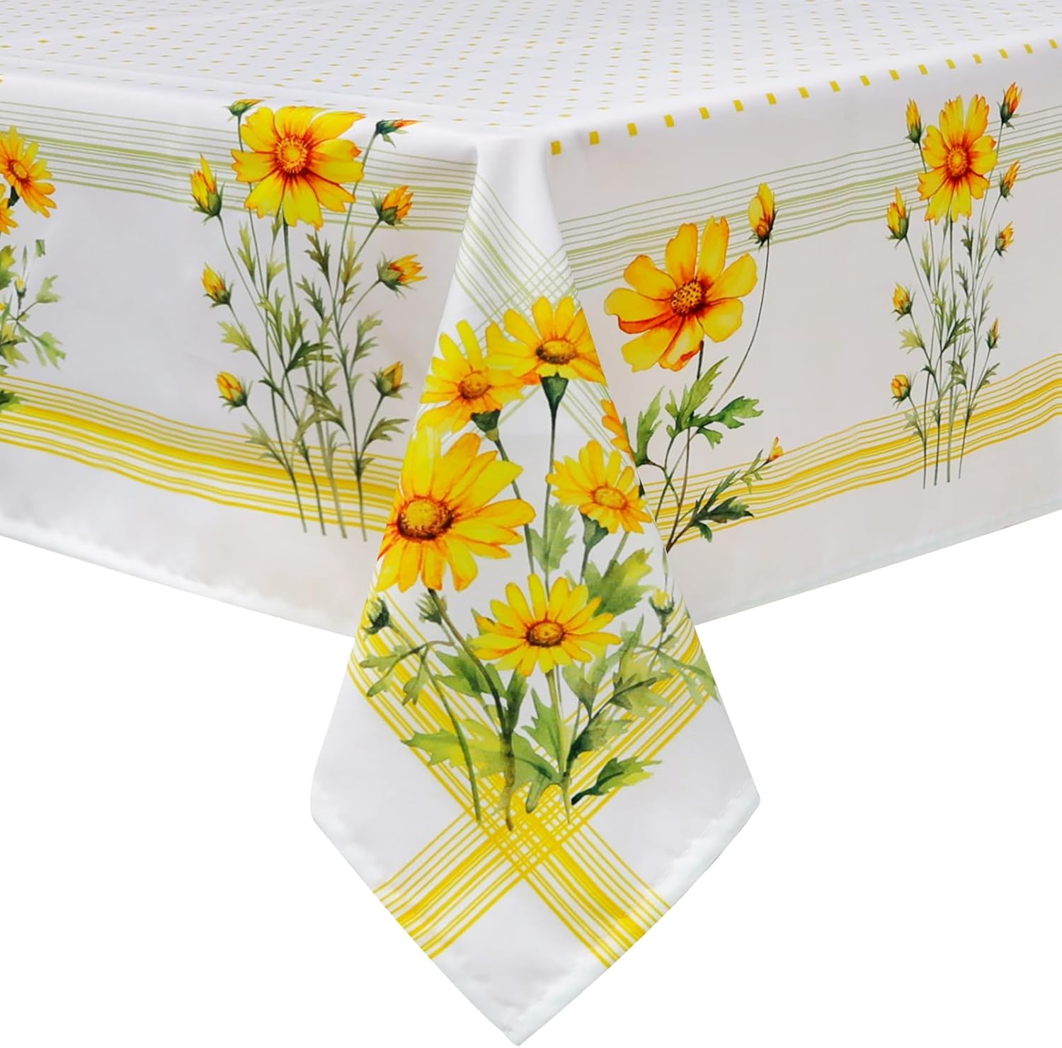 Arquiel Spring Summer Tablecloth, Retangle Yellow Daisy Tablecloth ...