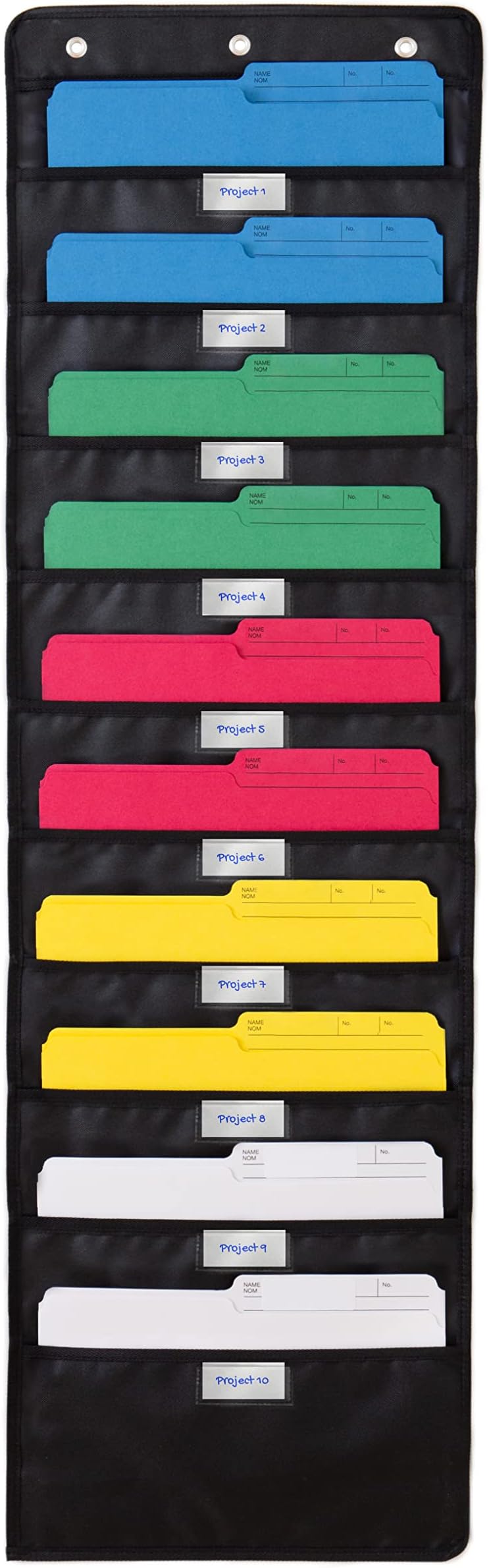 Smead Cascading Wall Organizer, 6 Removable Folder Pockets, Letter Size ...
