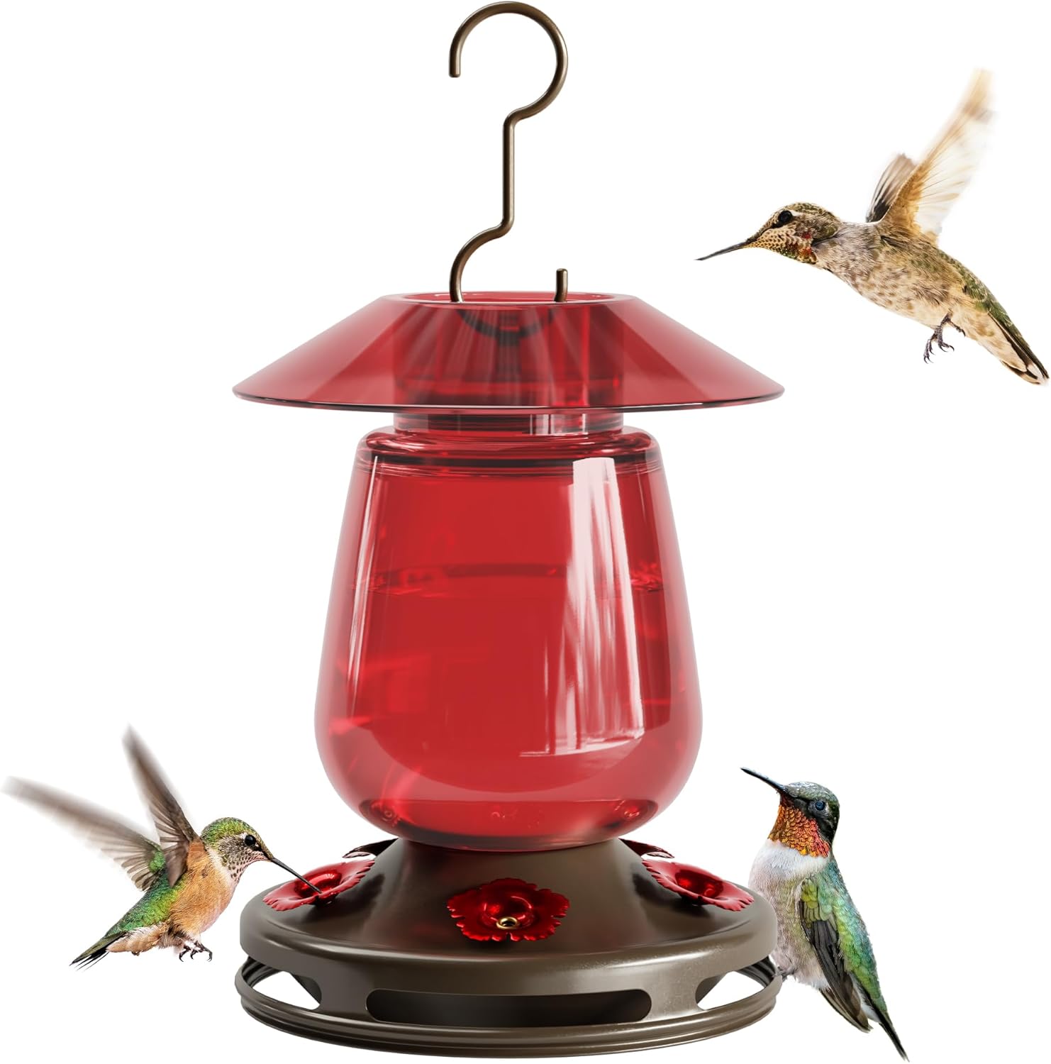 Amazon.com : Hummingbird Feeder, Auslar 16 Ounces Glass Hummingbird ...