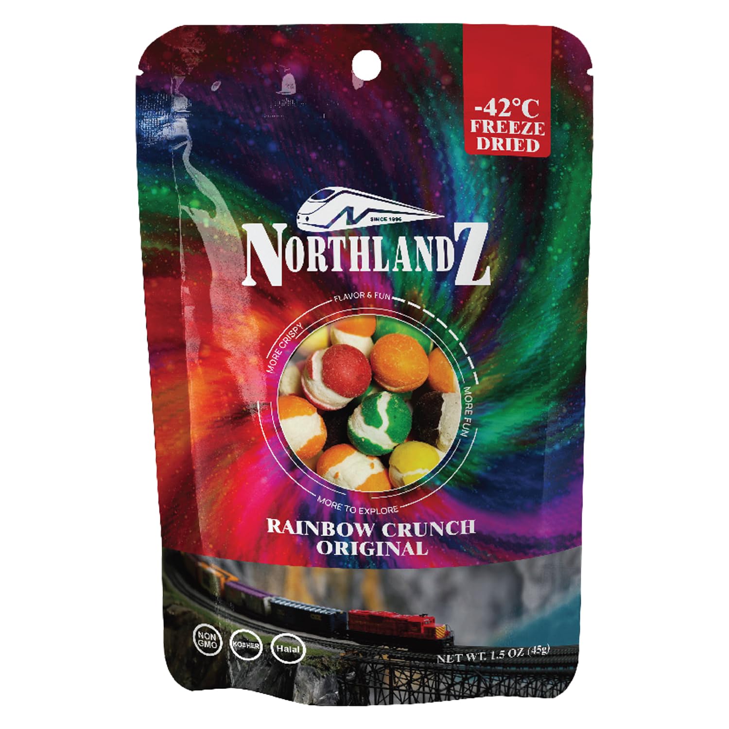 Amazon.com: NORTHLANDZ Freeze Dried Candy | RAINBOW CRUNCH ORIGINAL ...