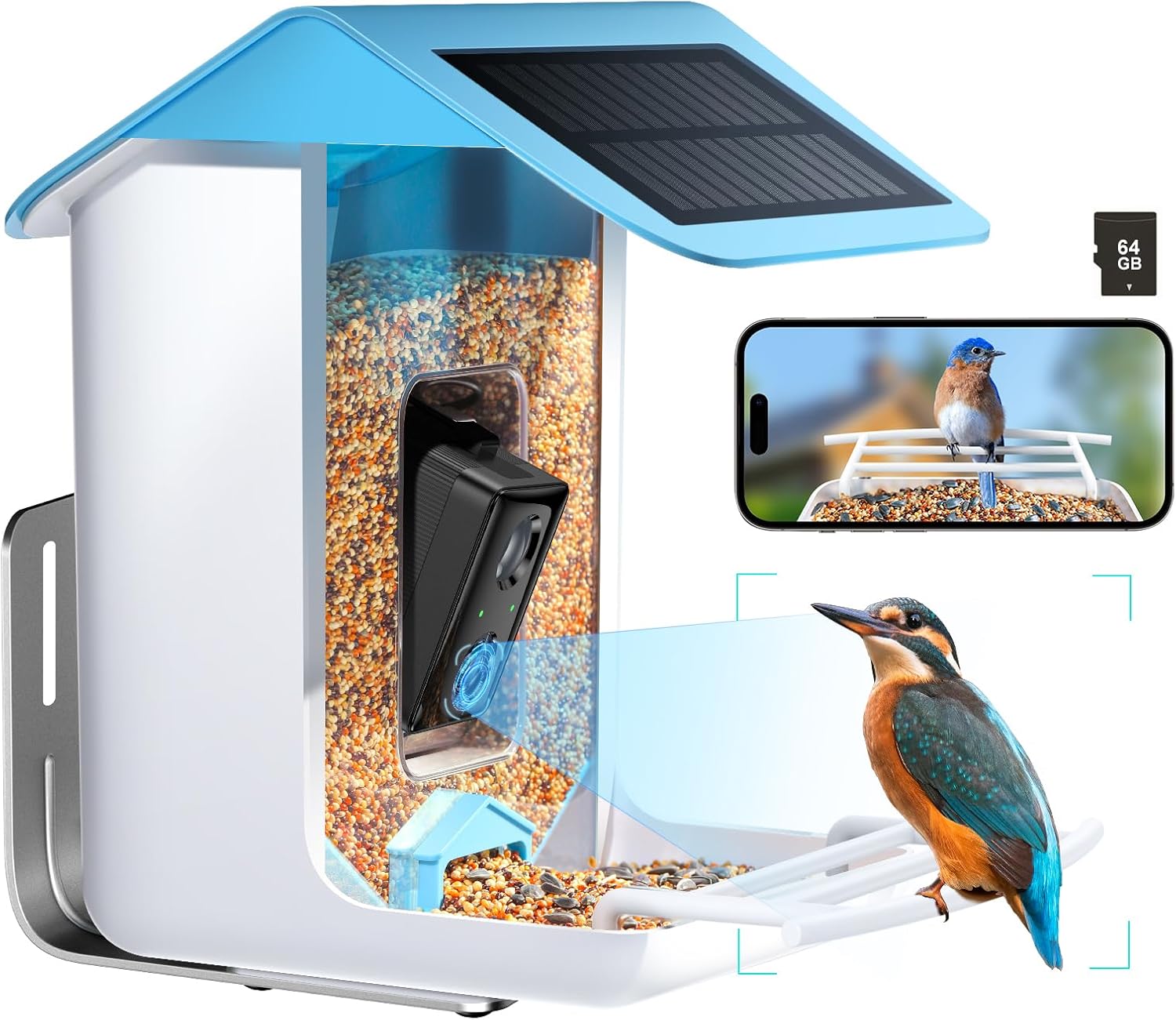 Amazon.com : Vziwry Smart Bird Feeder with Camera, Wireless Outdoor ...