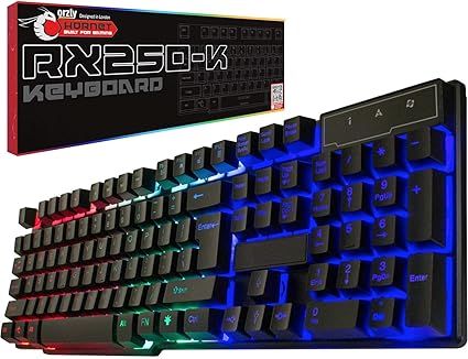 Amazon.com: Orzly Gaming Keyboard RGB USB Wired Rainbow Keyboards ...