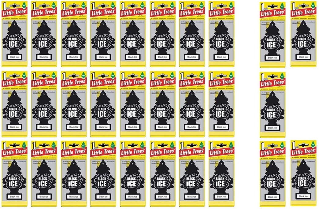 MAGIC TREE BLACK ICE AIR FRESHENER PACK OF 5 : Amazon.co.uk: Automotive