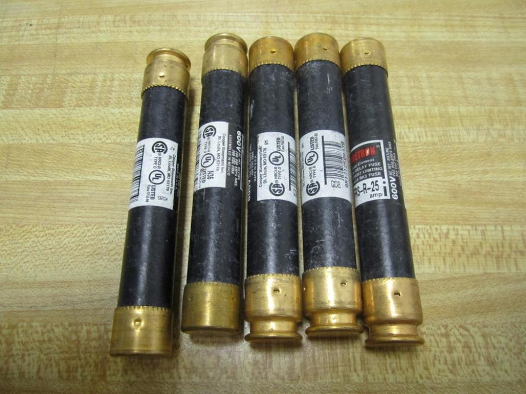Bussmann FRS-R-25 Fusetron Fuse FRSR25 (Pack of 5) - New No Box: Amazon ...