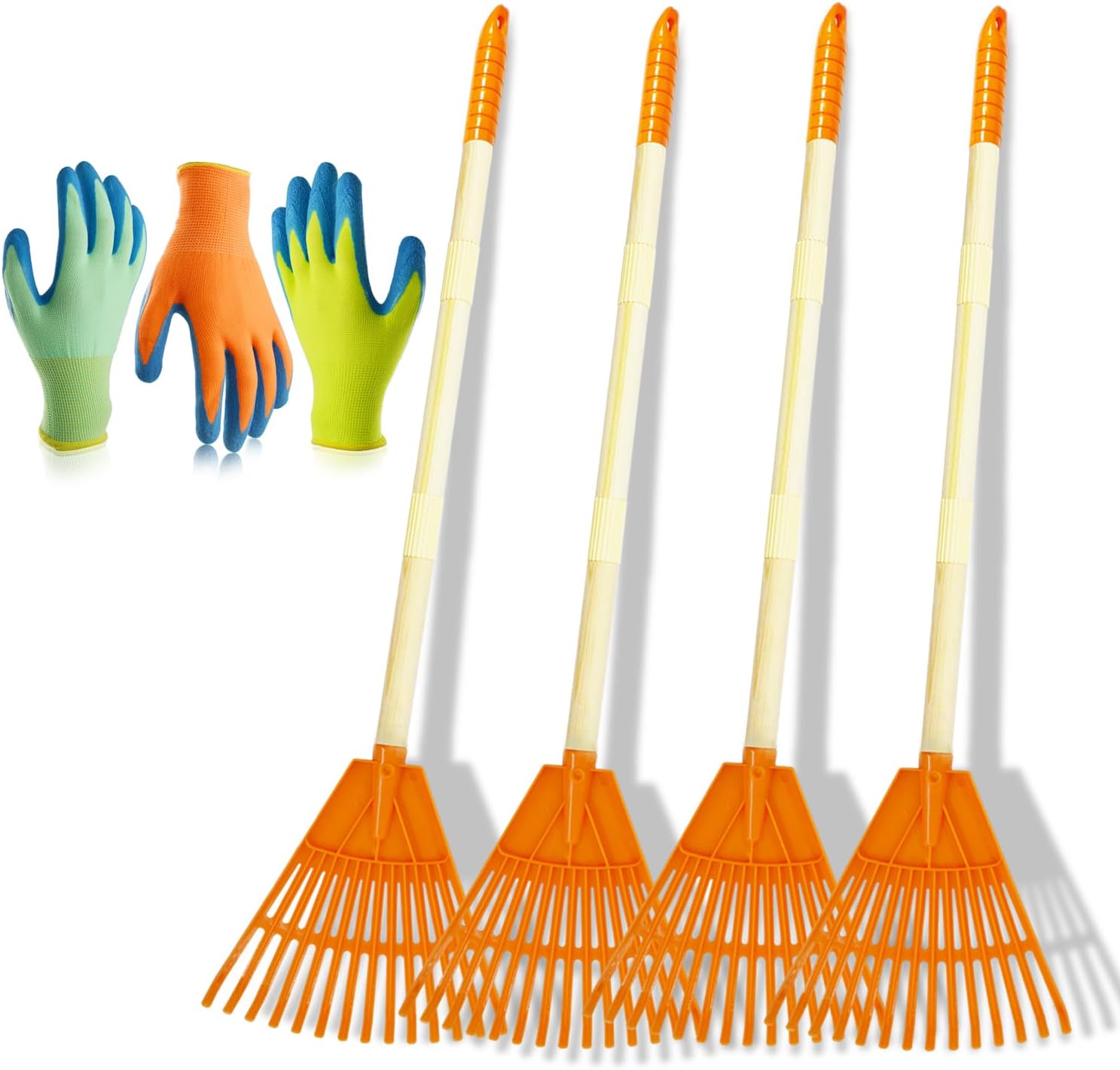 Amazon.com: CHEERBANK 4Pcs Kid Rakes & Childrens Gardening Gloves ...