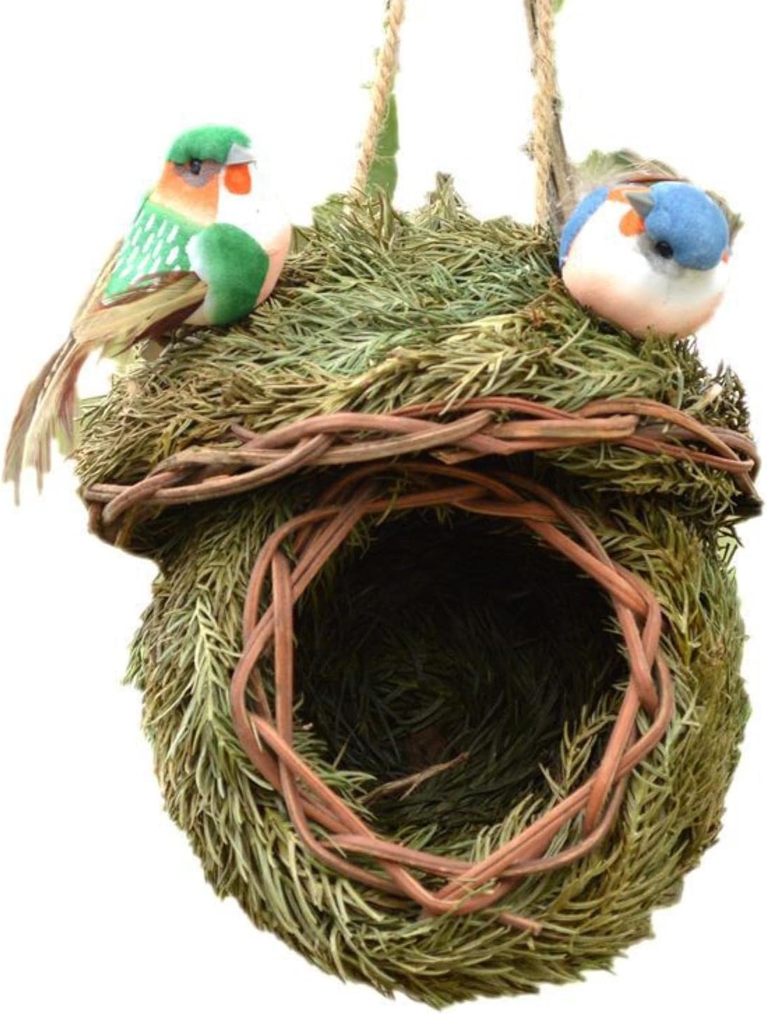 Amazon.com: Straw Bird nest Birdhouse Bird nest Outdoor Garden ...
