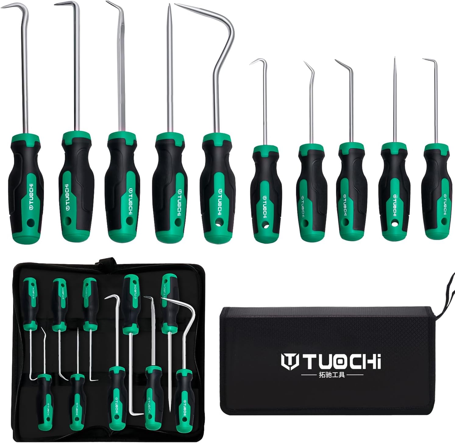 10 pcs Pick and Hook Set, 5 Pick Set 155mm+5 Pick Set 220mm, Pick Hand ...