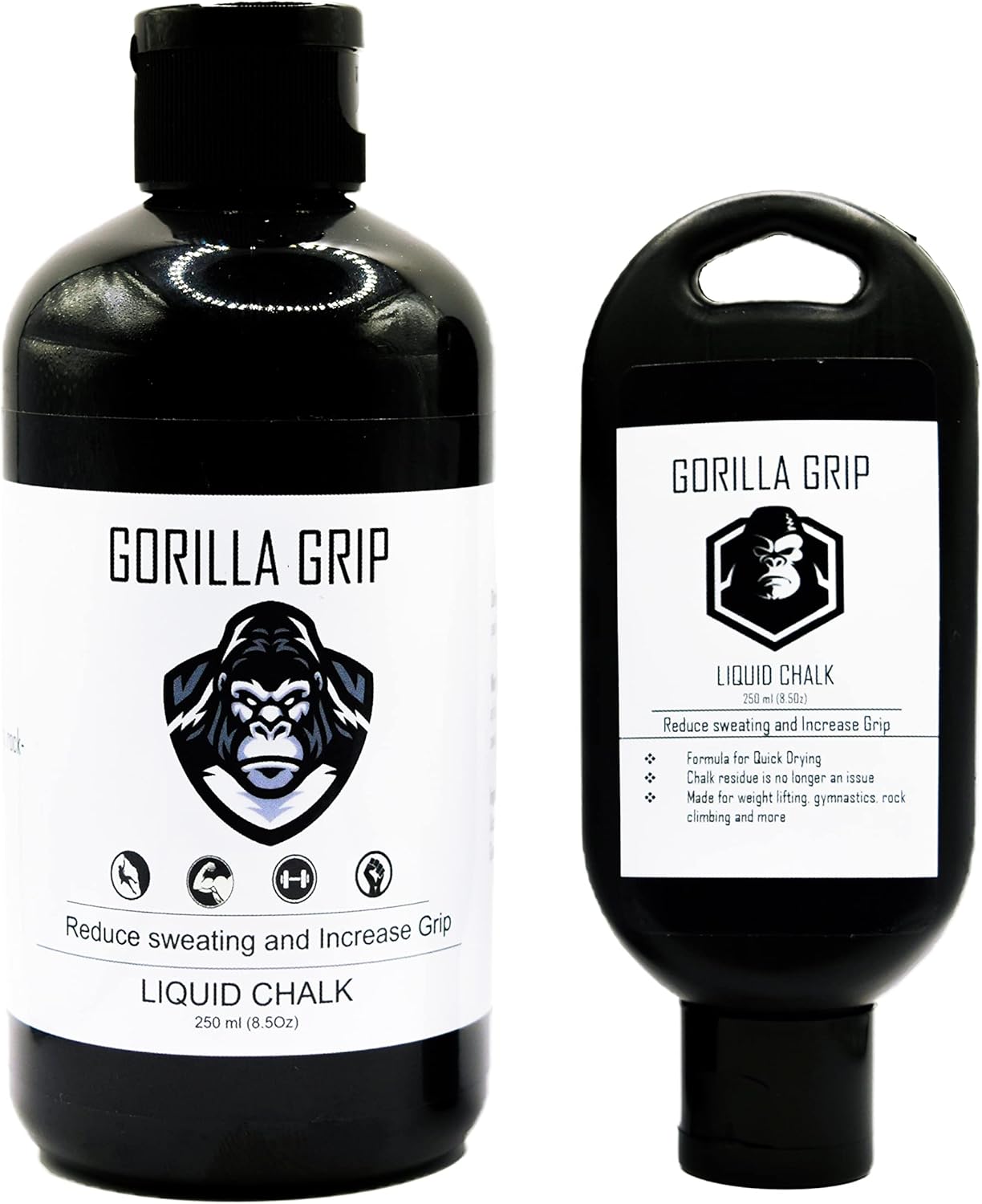 Gorilla Grip Pro Grade Liquid Chalk Bundle of 2 (50ml and 250ml), for ...