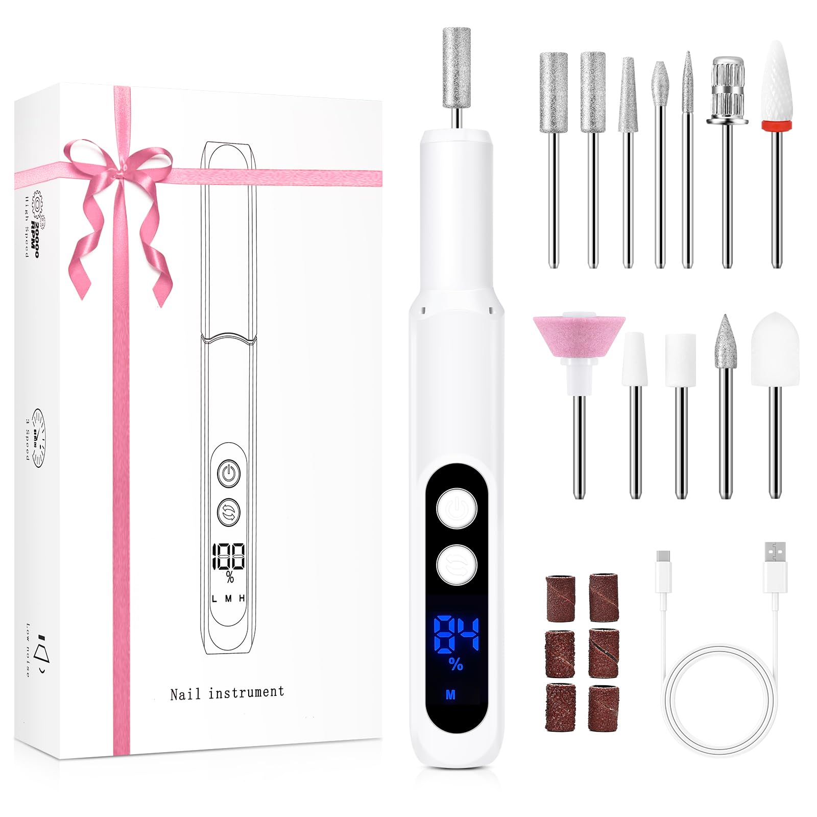 Amazon.com: Electric Nail File, 12 in 1 Professional Manicure Pedicure ...