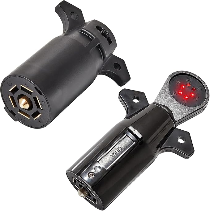 Amazon.com: Oyviny 7 Way Female Trailer Connector + 7 Pin Trailer ...