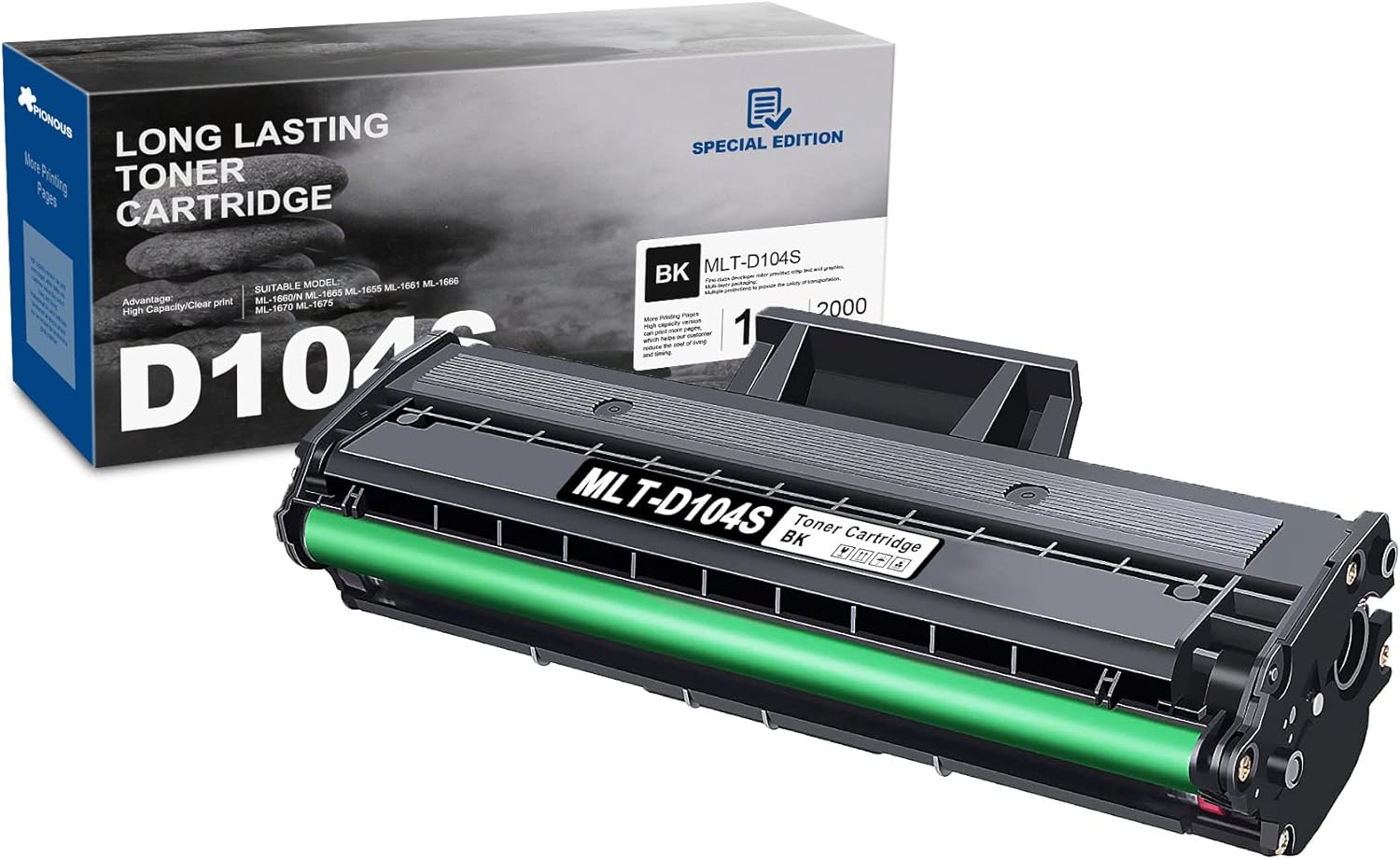 Amazon.com: D104S MLT-D104S Black Toner Cartridge - Replacement for ...