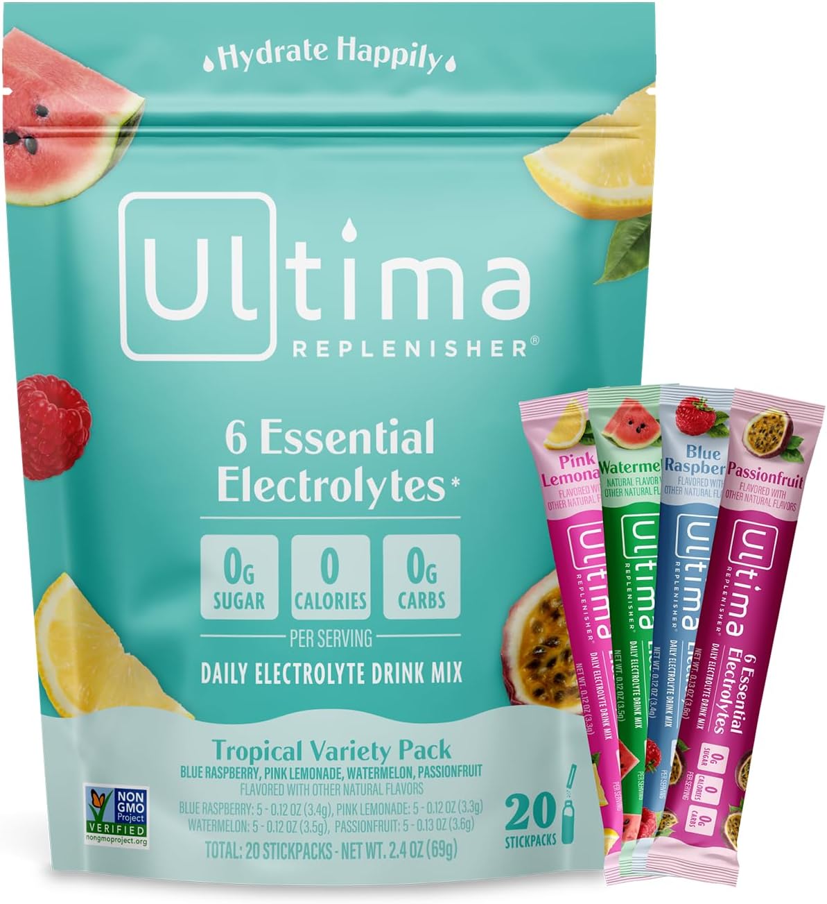 Amazon.com: Ultima Replenisher Daily Electrolyte Drink Mix – Tropical ...