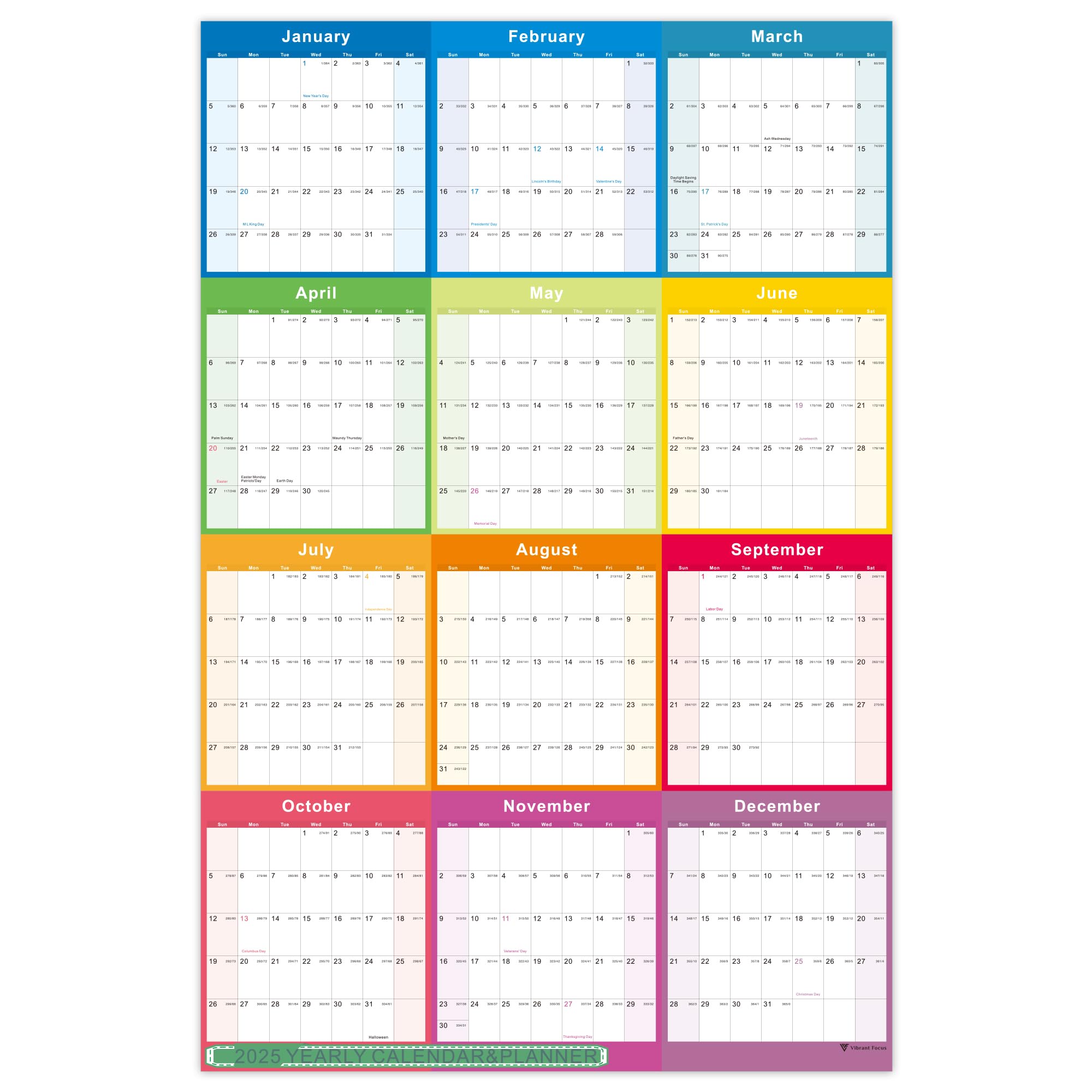 Buy 2025 Yearly Wall - annual 2025, 2025 Yearly Wall &Planner with ...