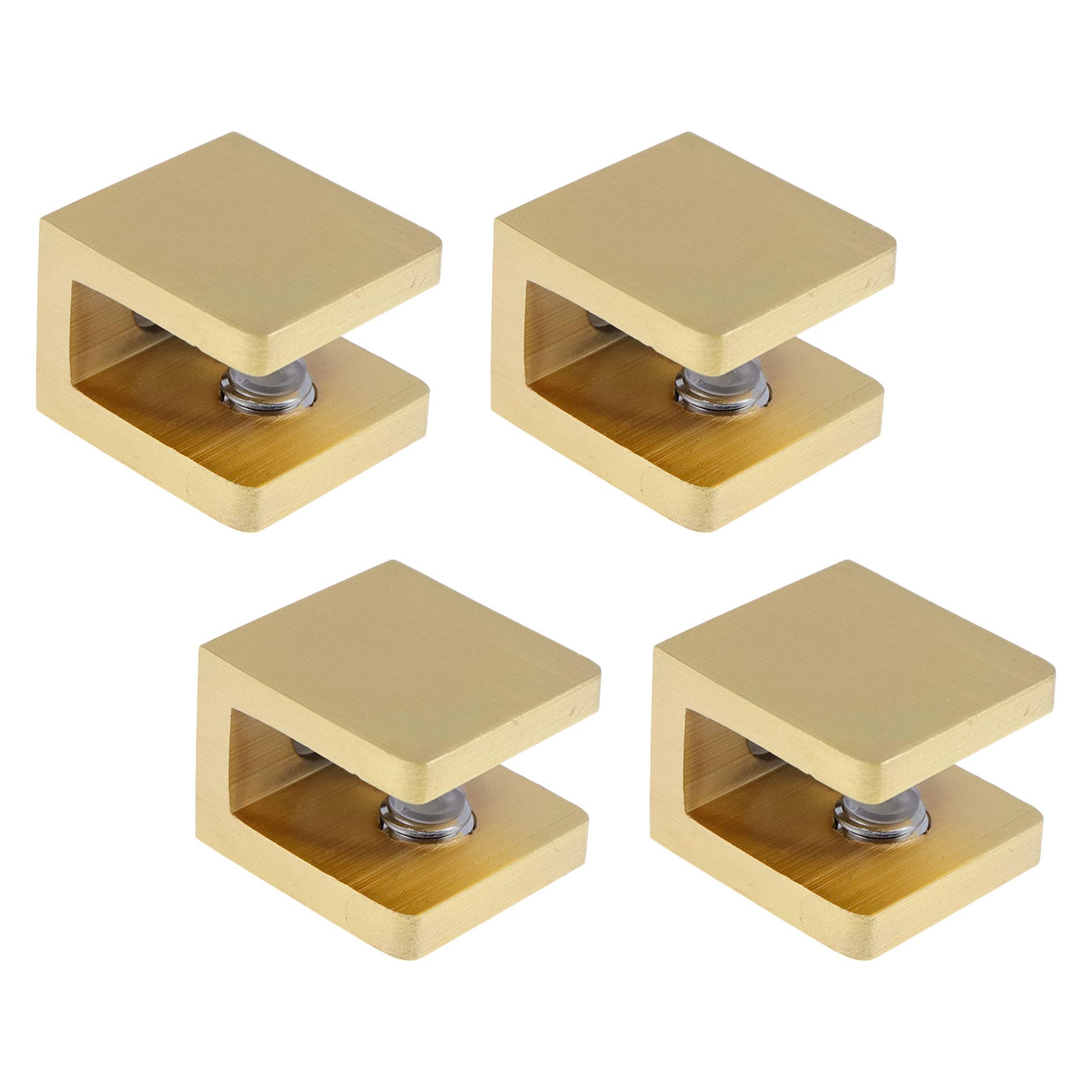 Amazon.com: KUMGROT 4pcs Shower Shelf Clips Glass U Clamp Shelf ...