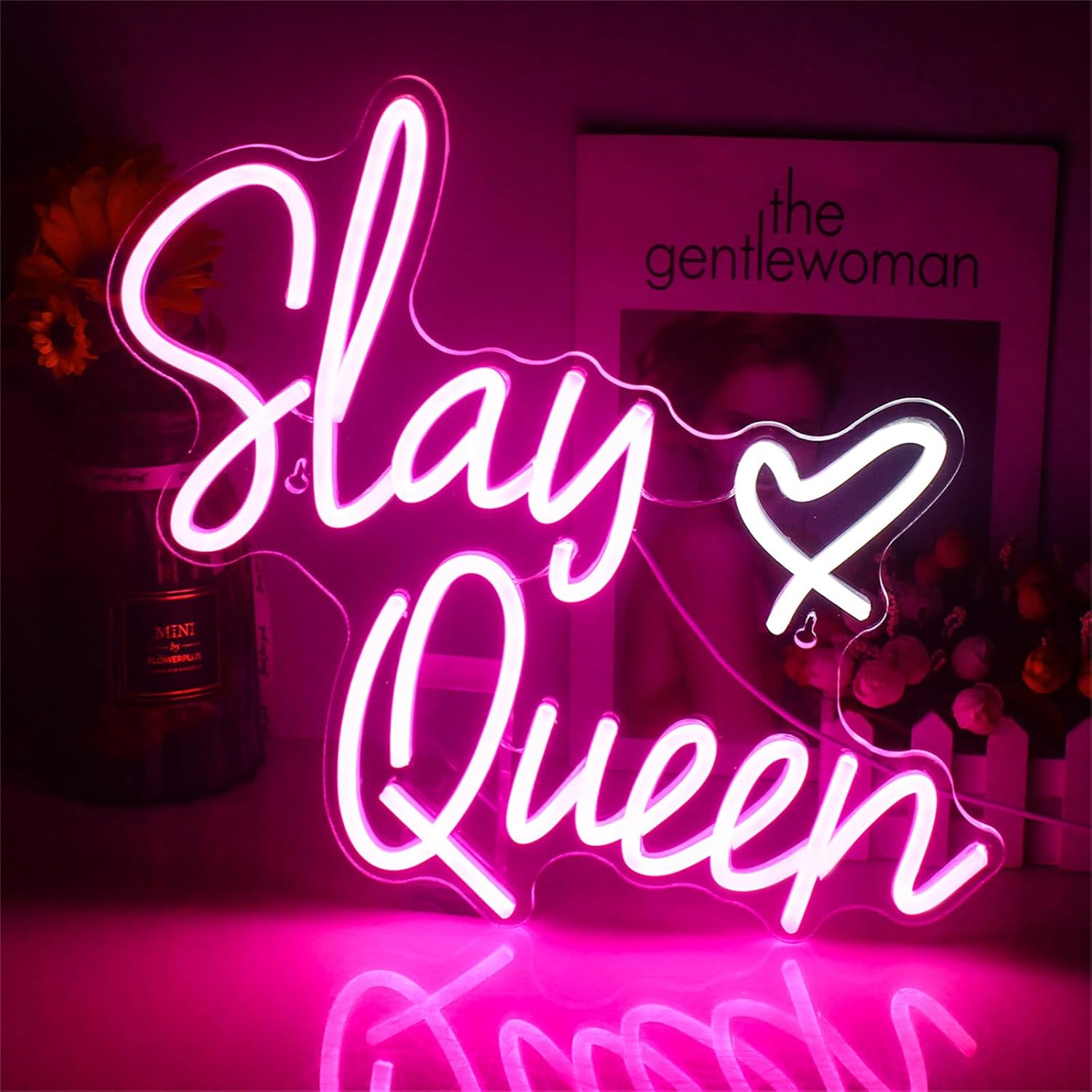 Amazon.com: Queen Led Neon Sign Slay Queen LED Neon Light Girl Bedroom ...