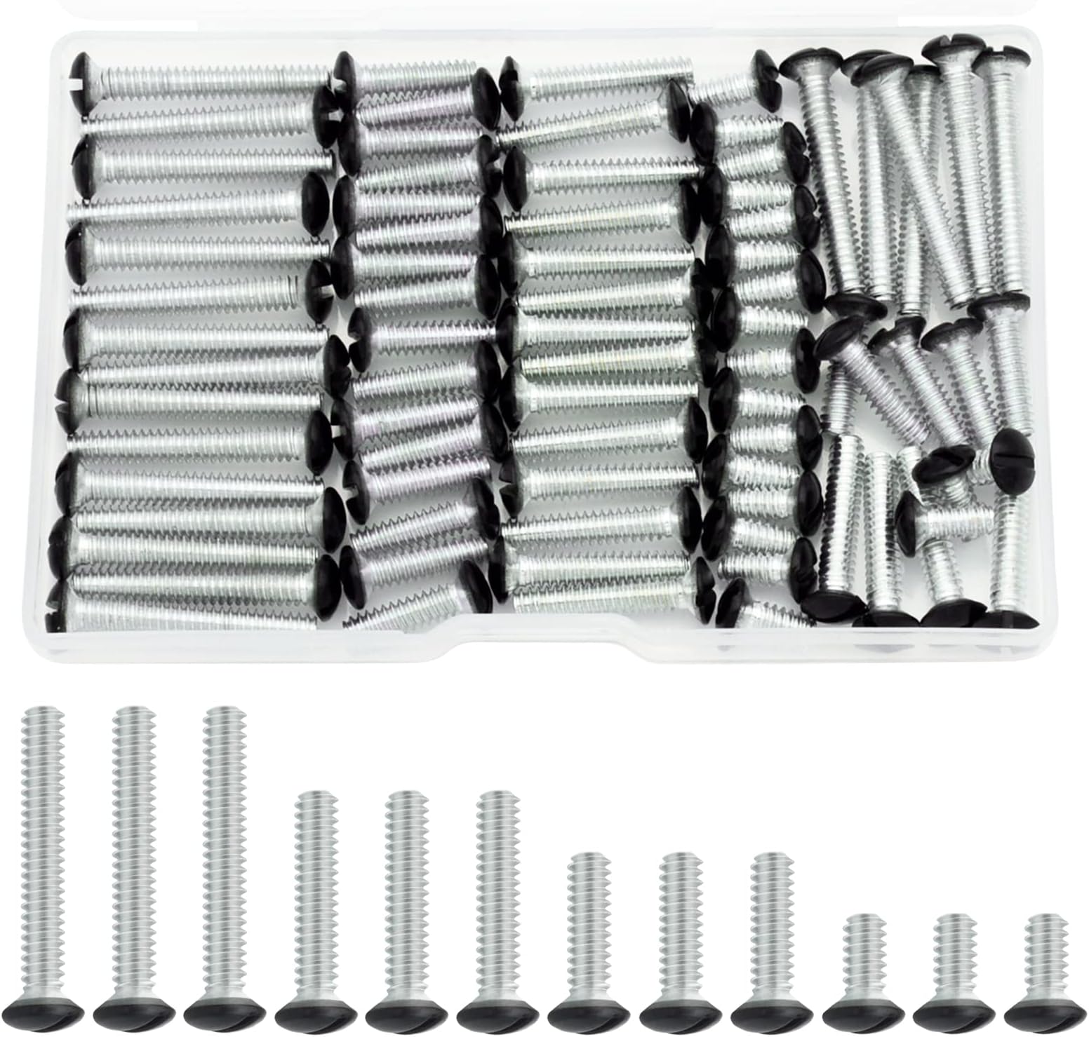 White Outlet Screws Leviton 88400-PRT 5/16-Inch Long 6-32 Thread, Oval ...