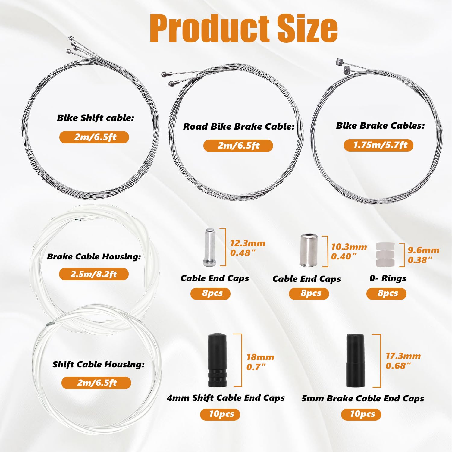 Snapklik.com : Mankk Universal Bicycle Cable Kit, Shift & Brake Cable ...