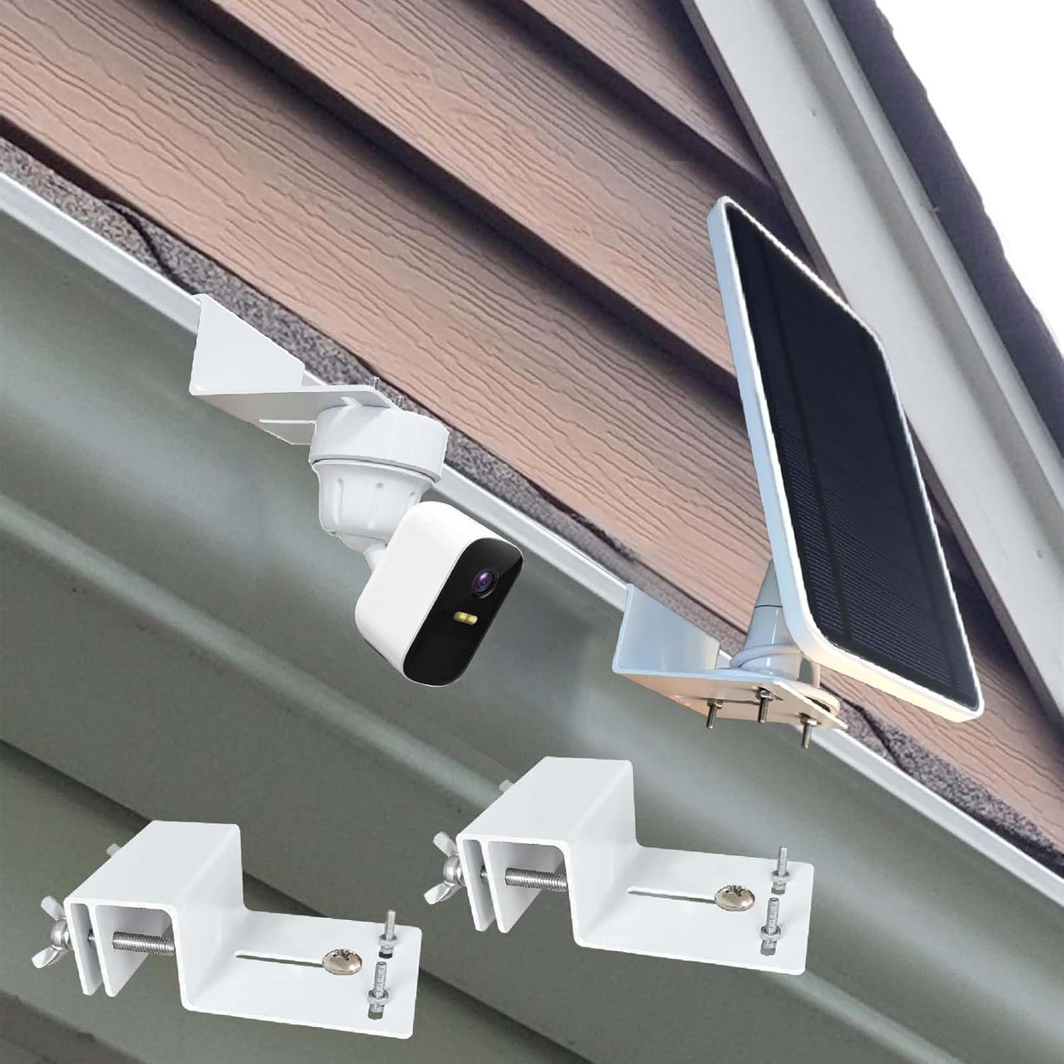 Amazon.com: DIANMU Rustfree Gutter Mount for Security Camera and Solar ...