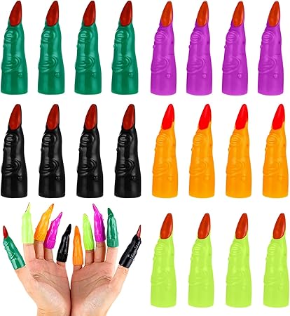 CIATBYYJ 20Pcs Halloween Witch Fingers, Colorful Finger Pointers for ...