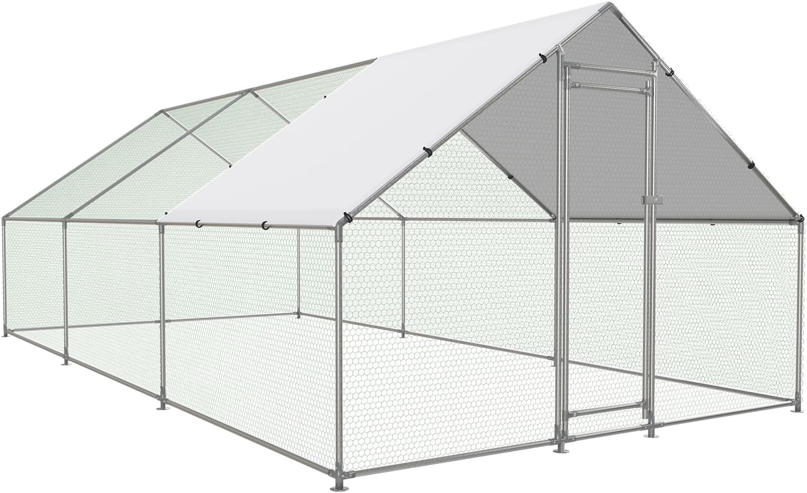 Amazon.com: Unovivy Large Metal Chicken Coop Run, Walk-in Poultry Cage ...