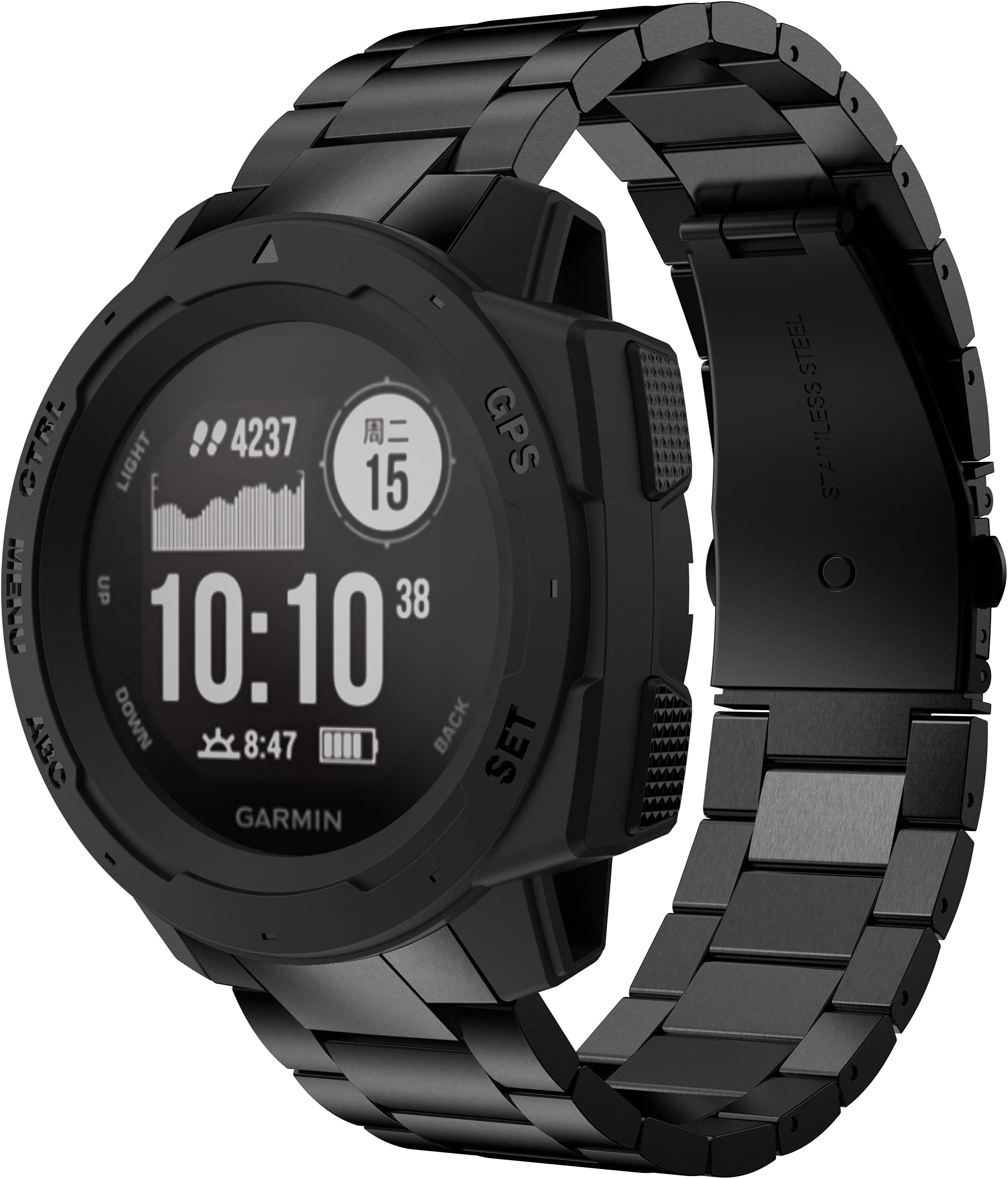 Amazon.com: GELISHI Compatible with Garmin Instinct Bands, Stainless ...