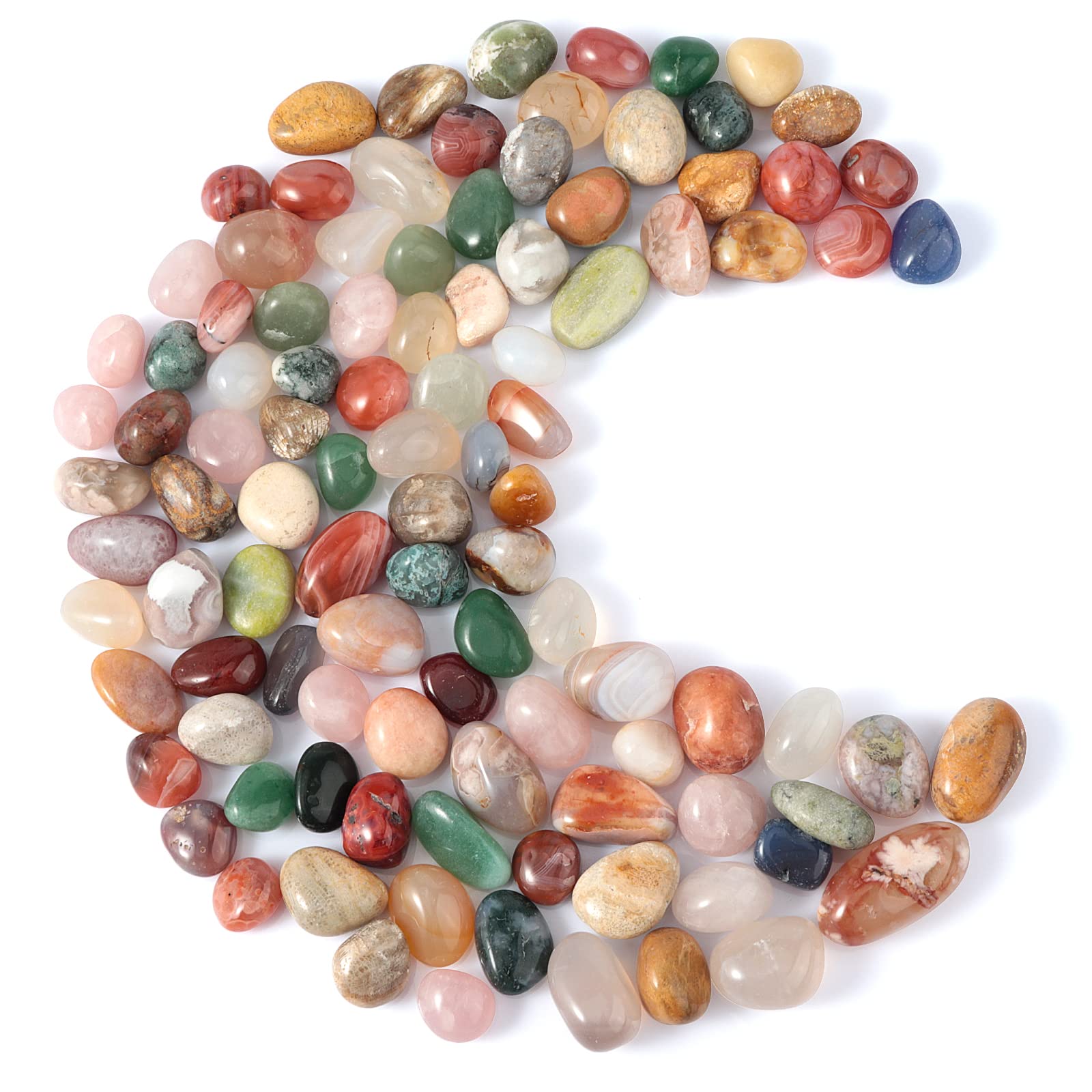 Nicetage Mixed Agate Stone Irregular Shaped Natural Agate Pebble ...