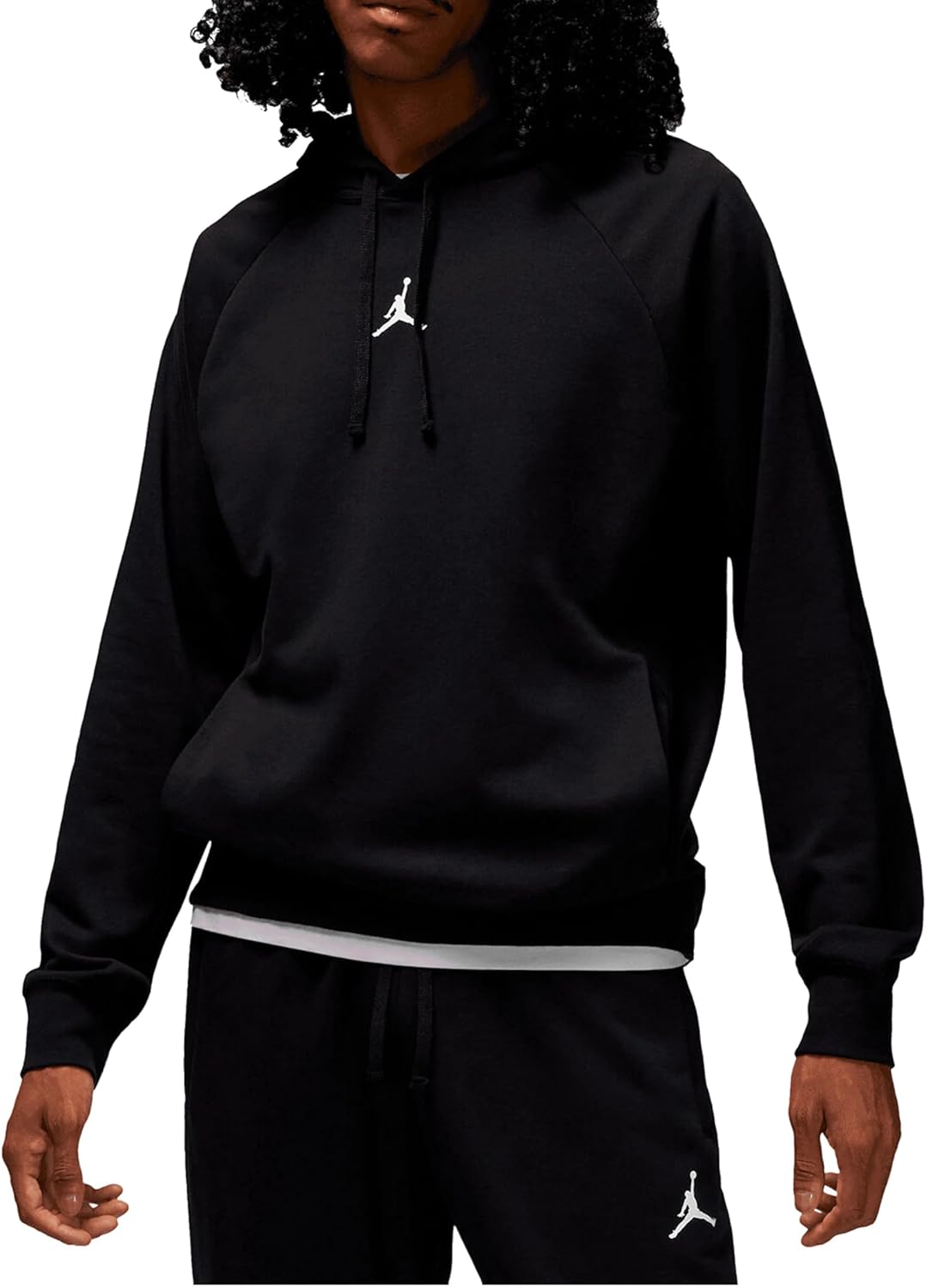 Amazon.com: Jordan Men's Black Dri-FIT Sport Crossover Fleece Hoodie ...