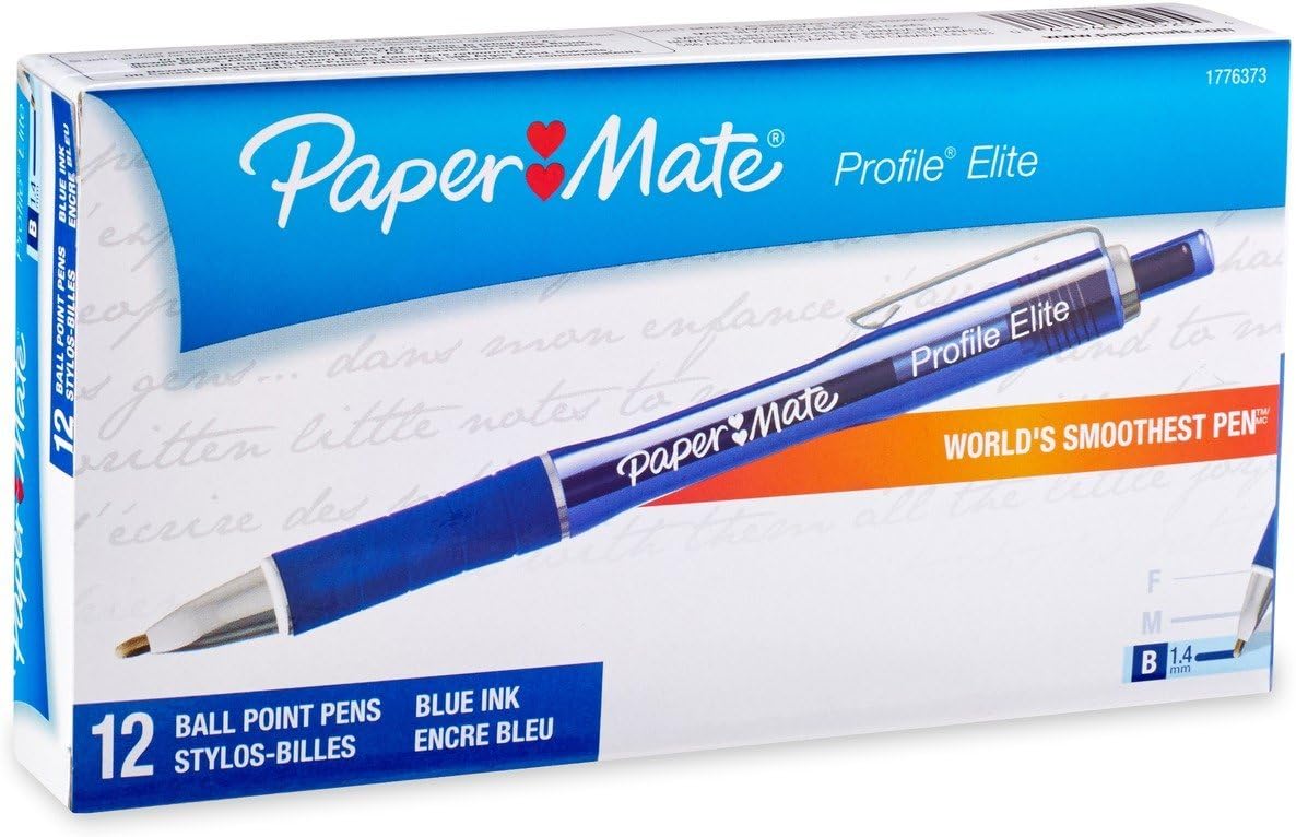Amazon.com : Paper Mate Profile Elite Retractable Ballpoint Pens, Bold ...