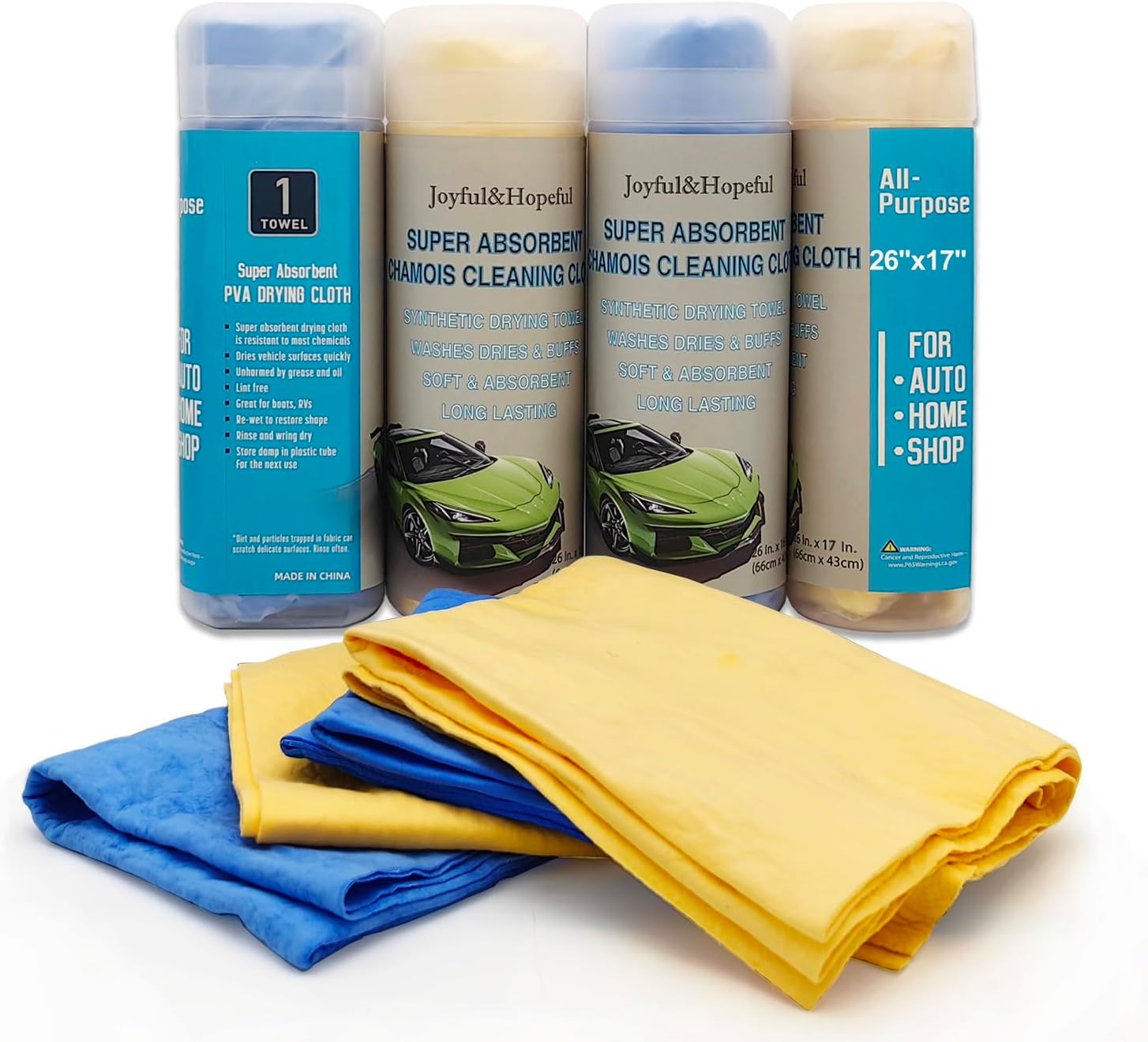 Amazon.com: Super Chamois - Super Absorbent Shammy Cleaning Cloth Value ...