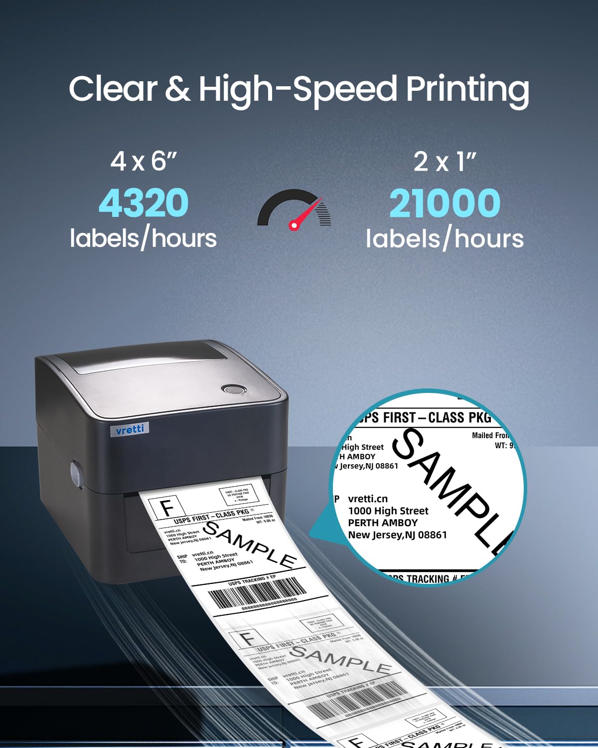 Snapklik.com : Vretti Thermal Shipping Label Printer - 4x6 Label ...