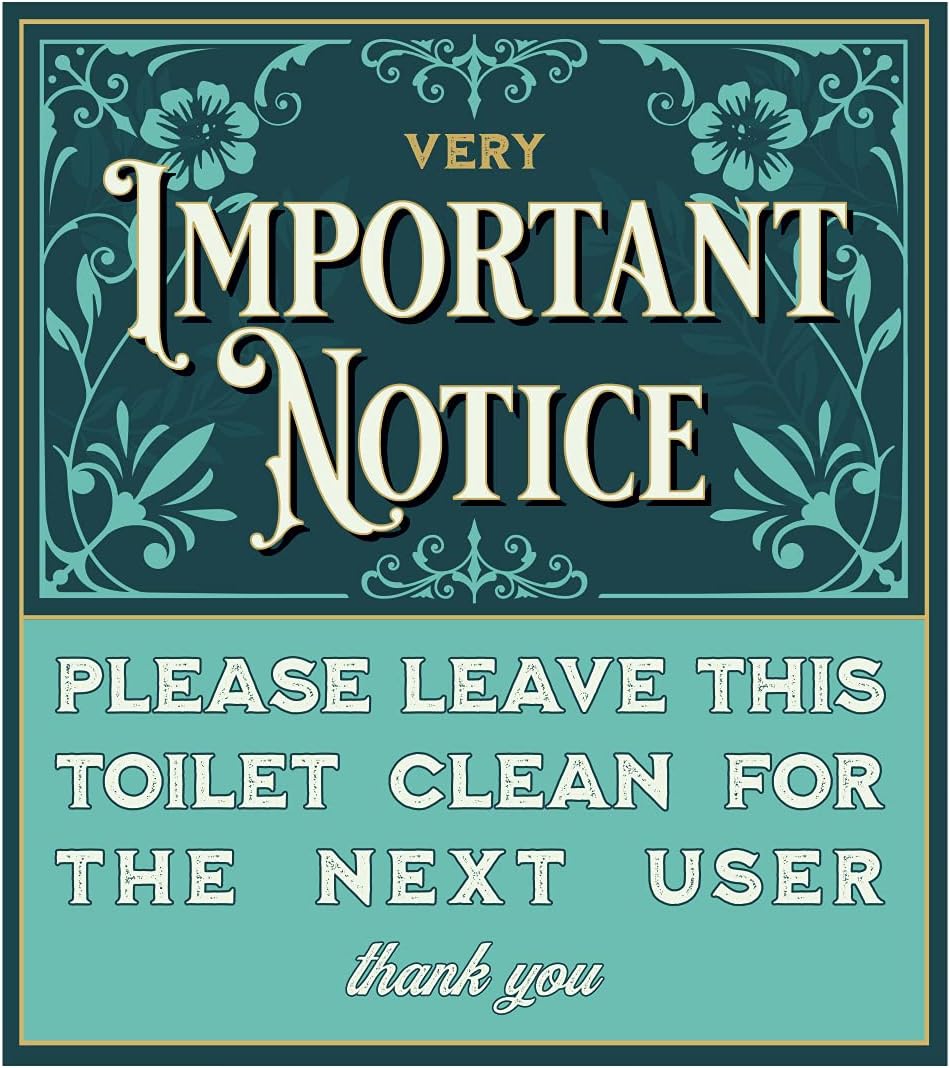 Please leave the toilet as you would expect to find it sign - Self ...